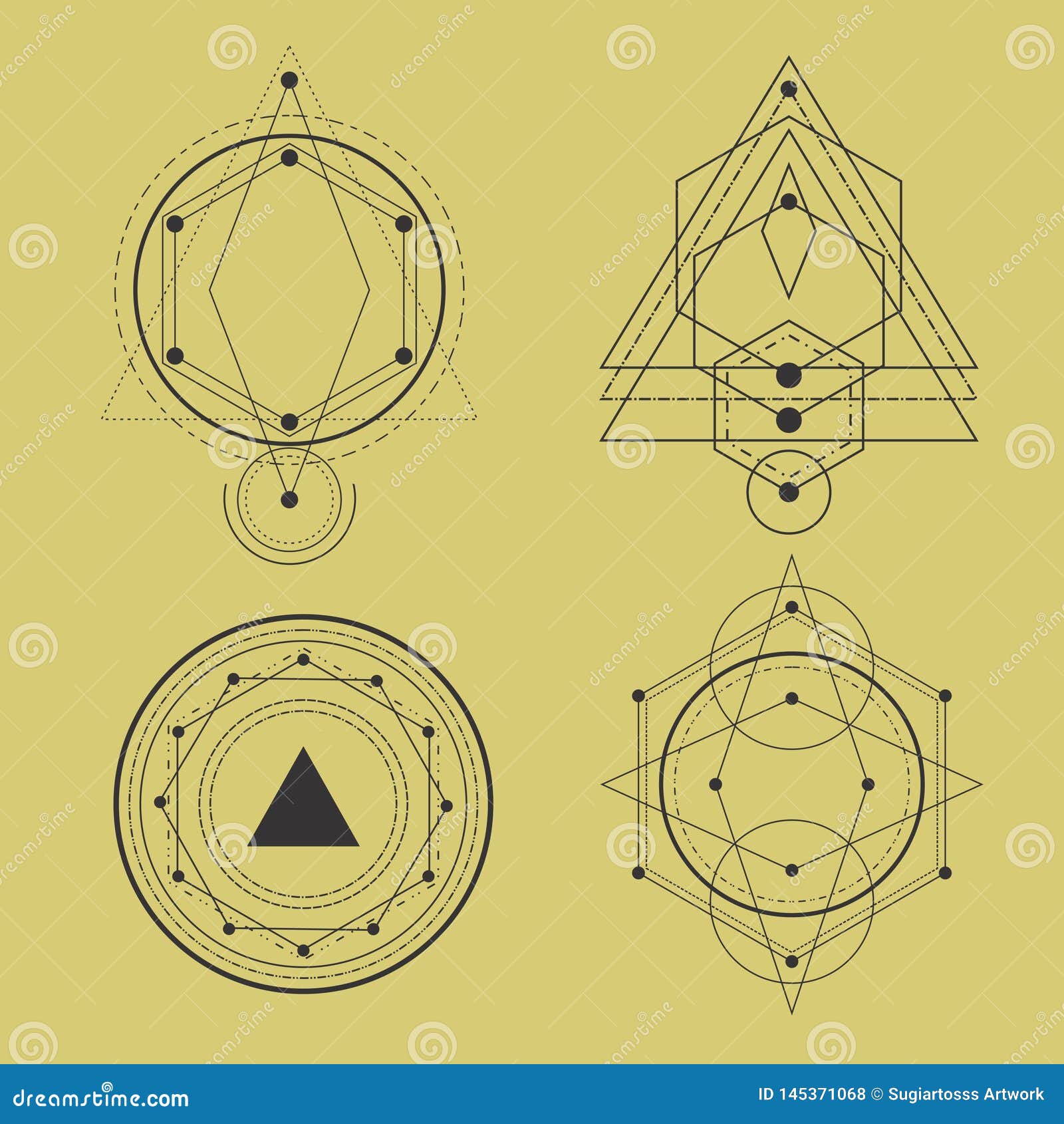 Sacred geometry pack stock vector. Illustration of geometry - 145371068