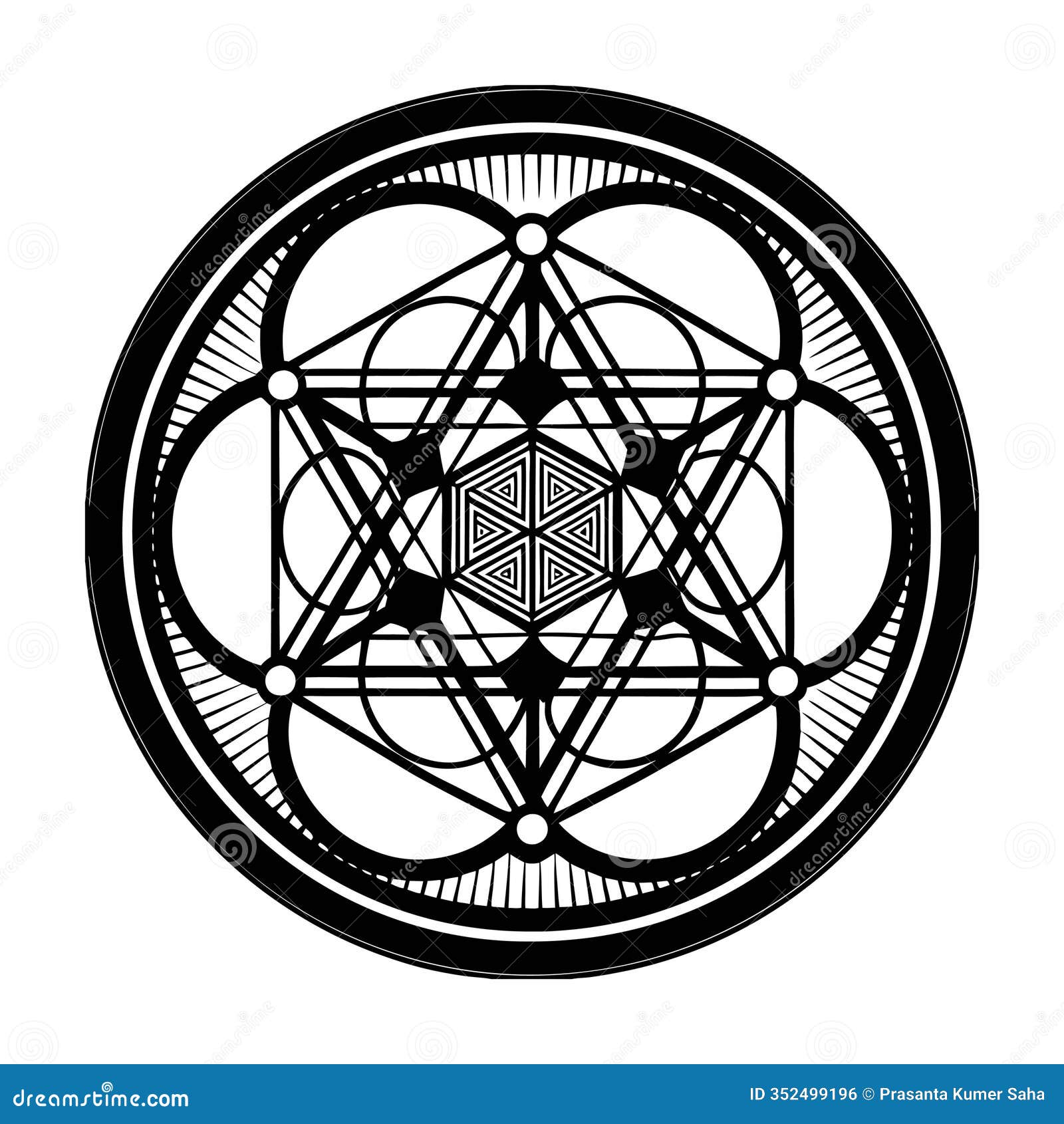 Sacred-geometry-element-metatron-cube Stock Vector - Illustration of ...