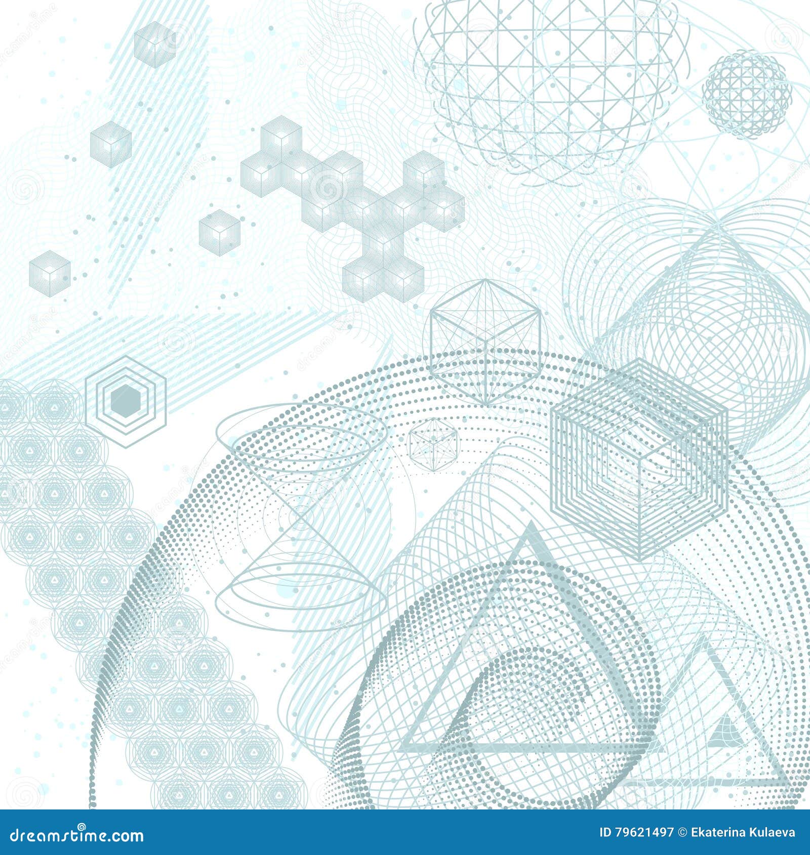 Sacred Geometry Elements Background Stock Vector - Illustration of ...