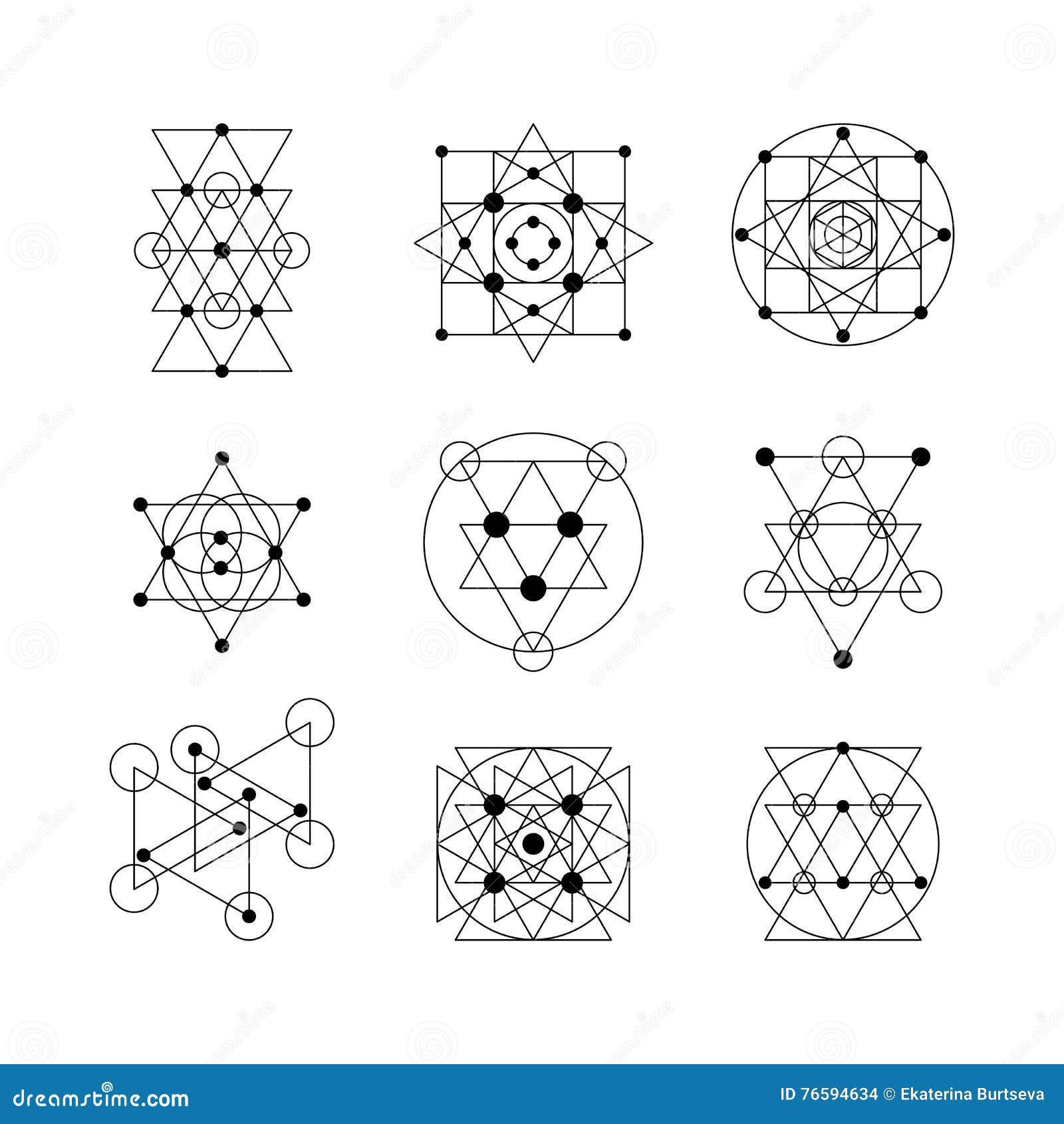 Sacred geometry elements stock vector. Illustration of philosophy ...