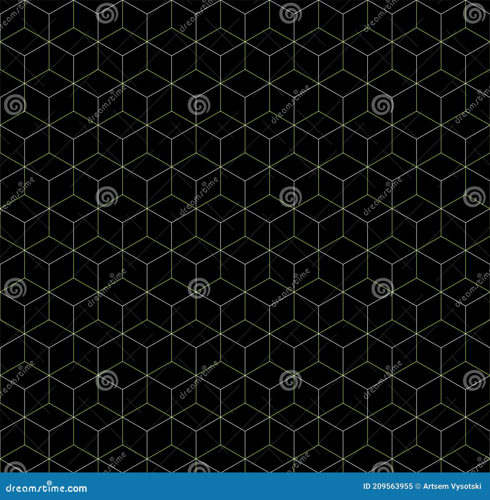Sacred Geometry Grid Graphic Deco Hexagon Pattern Stock Illustration ...