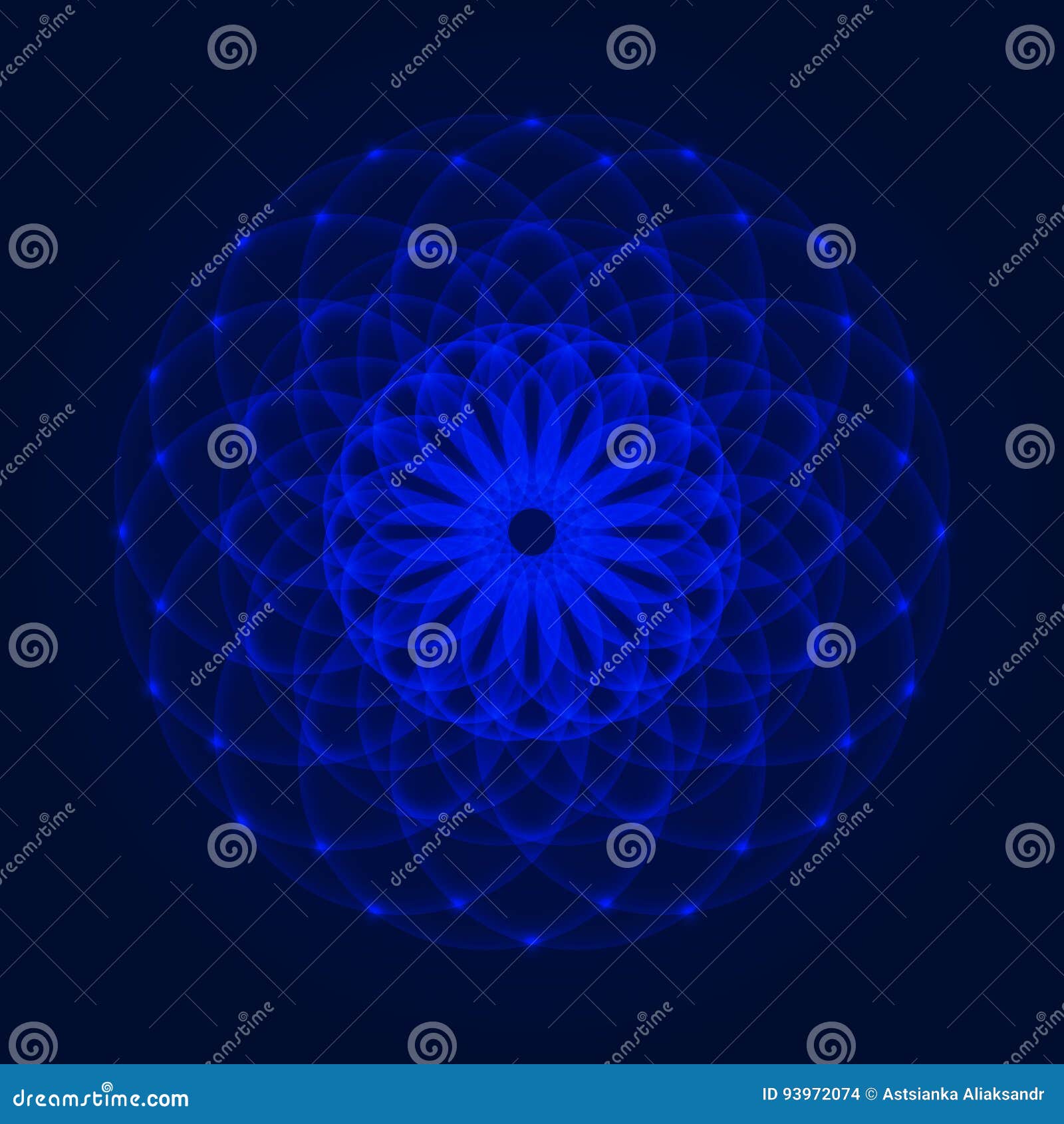 Sacred Geometry, Light Star, Space Illustration, Swirl Trail Eff Stock ...