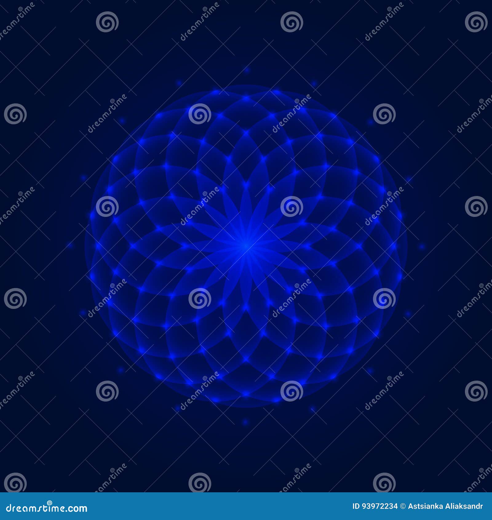 Sacred Geometry, Light Star, Space Illustration, Swirl Trail Eff Stock ...