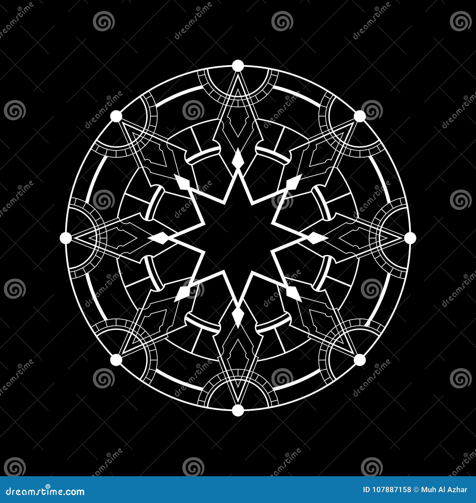 Sacred Geometry Magic Circle Rune Stock Vector - Illustration of white ...