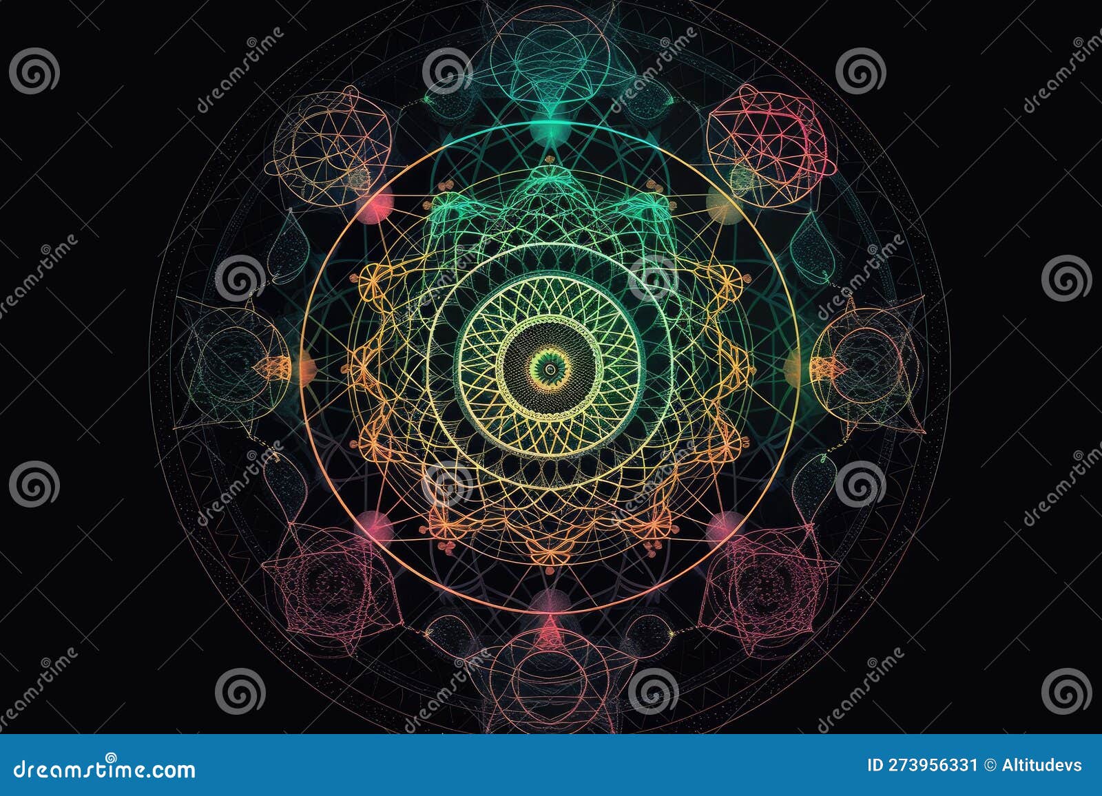 Sacred Geometry Mandala with Intricate Patterns and Shapes ...