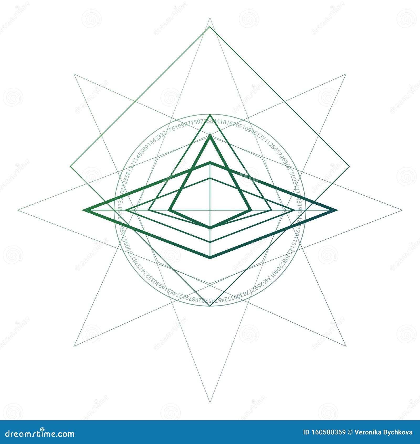 Sacred Geometry Triangle Tattoo