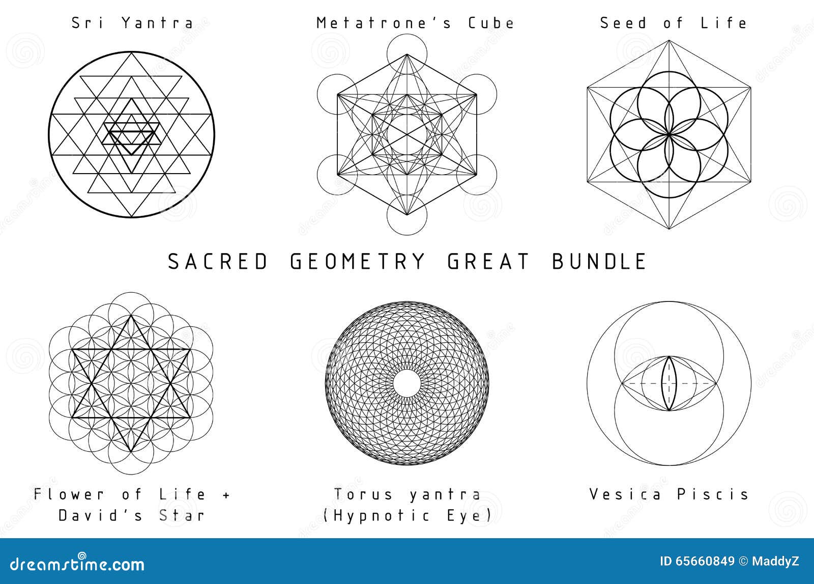 Vector Set Of Sacred Geometry Symbols | CartoonDealer.com #135936717