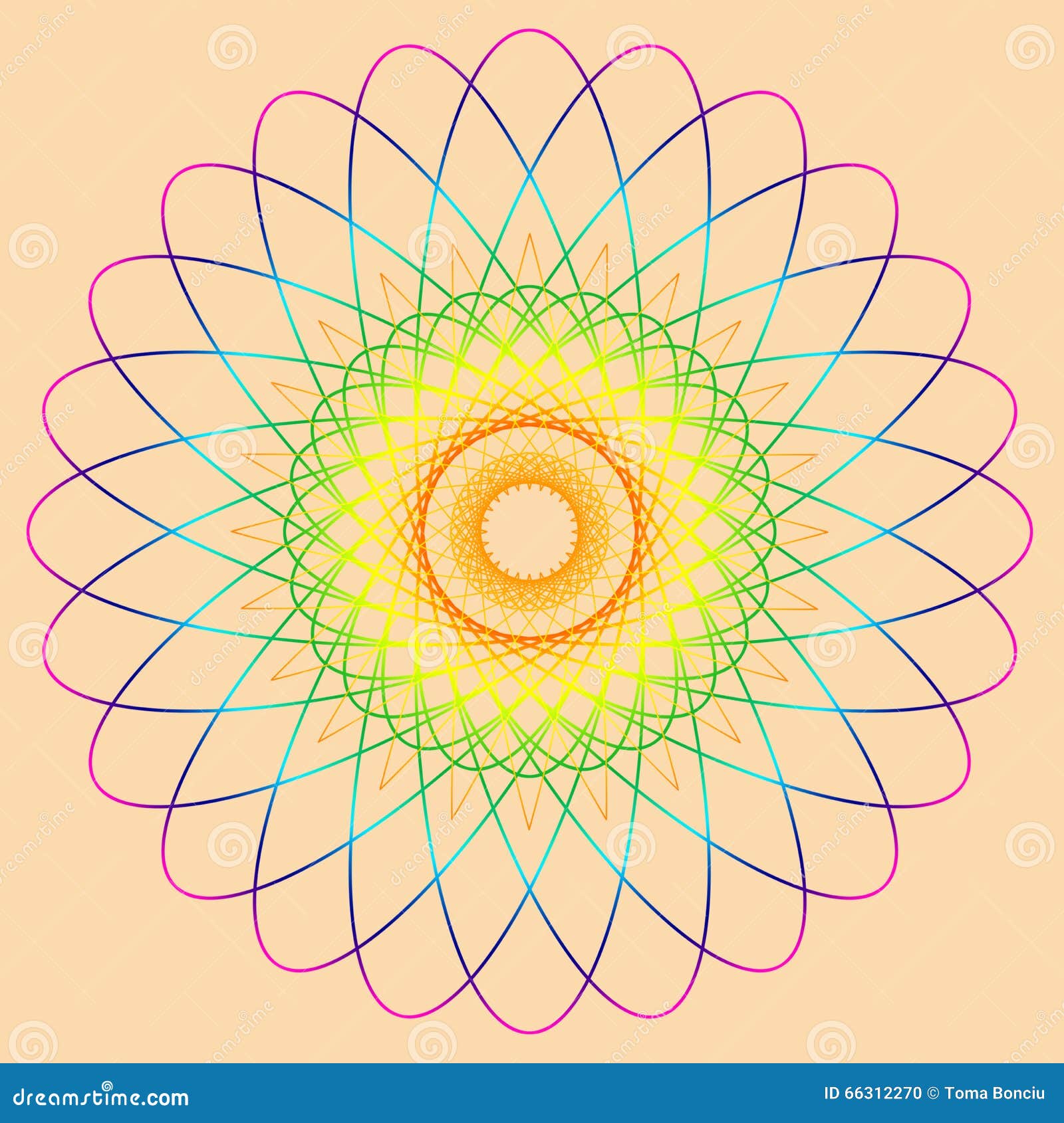 Sacred geometry stock illustration. Illustration of circle - 66312270