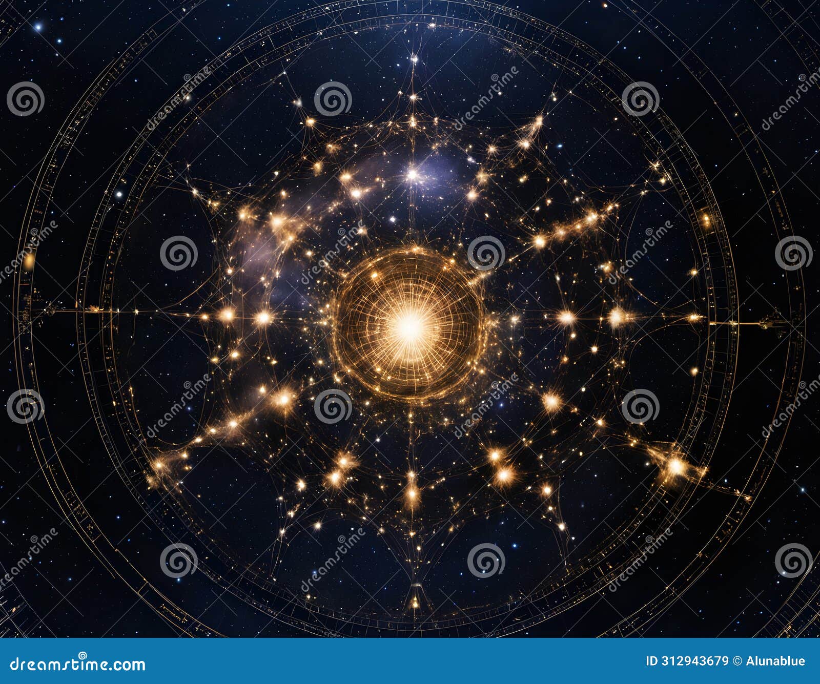 A Sacred Geometry Star Map. Stock Image - Image of astronomy, esoteric ...