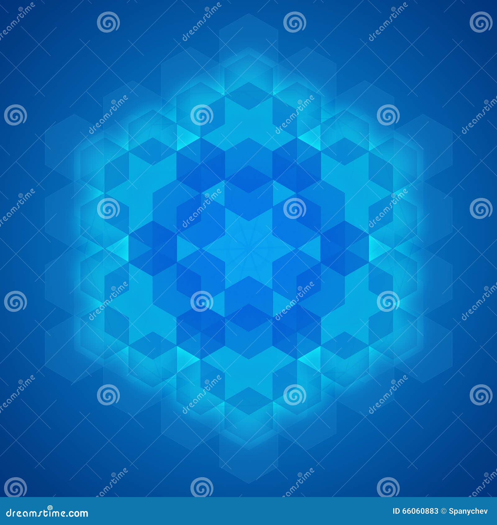 Sacred Geometry Symbol Blue Background Stock Illustration ...
