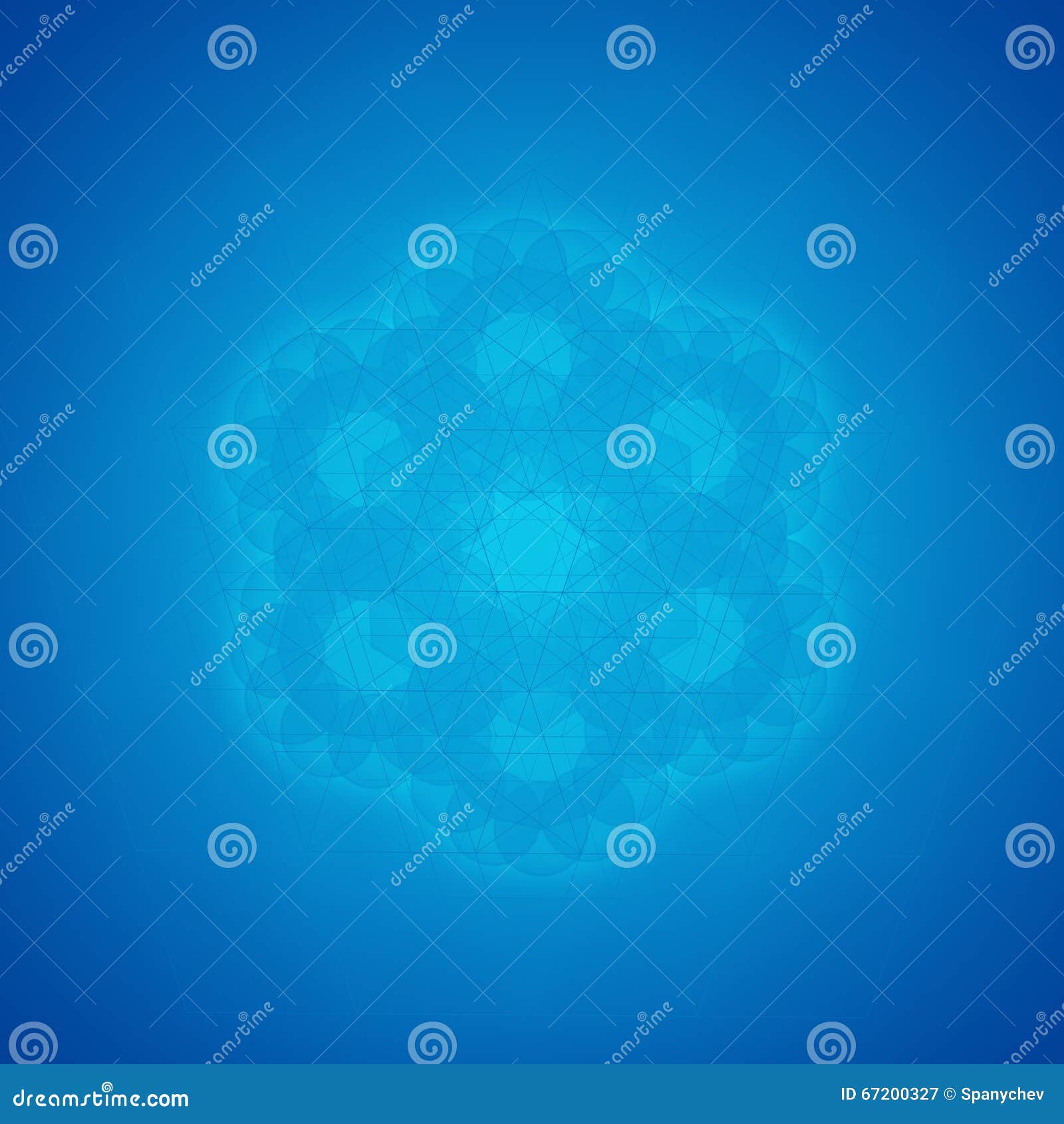 Sacred Geometry Symbol Blue Background Stock Illustration ...