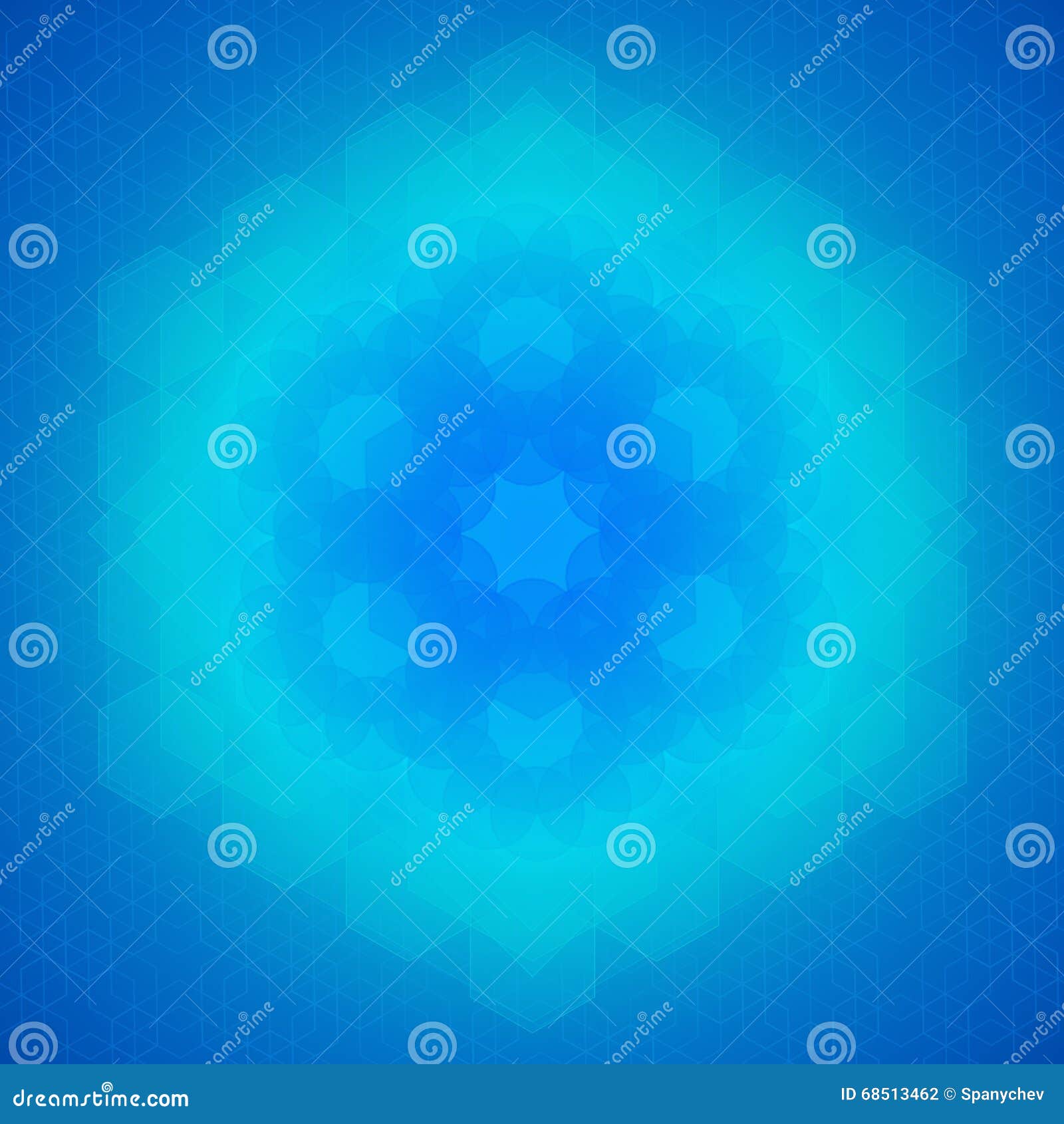 Sacred Geometry Symbol Blue Background Stock Illustration ...