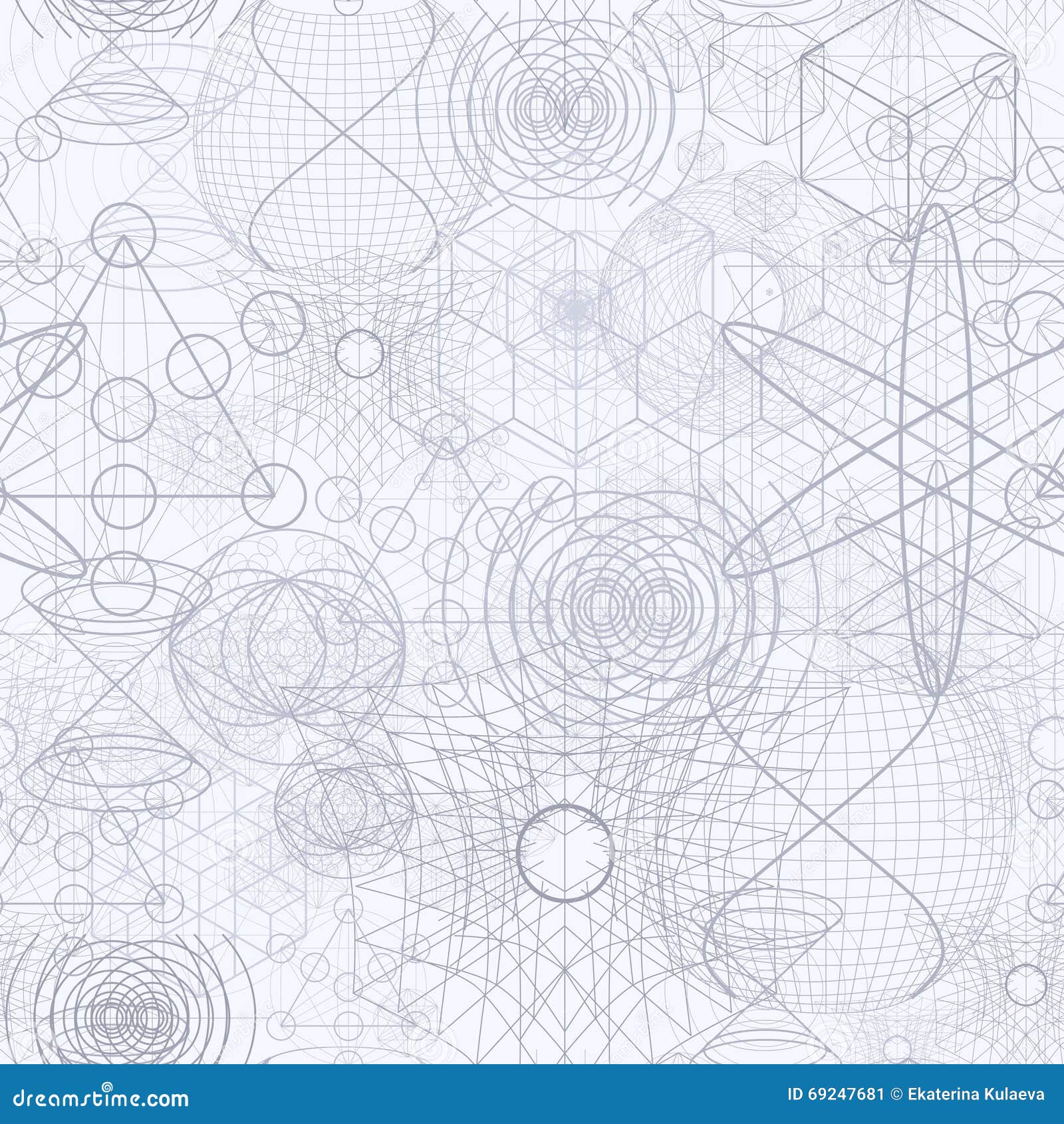 Sacred Geometry Symbols and Elements Wallpaper Seamless Pattern Stock ...