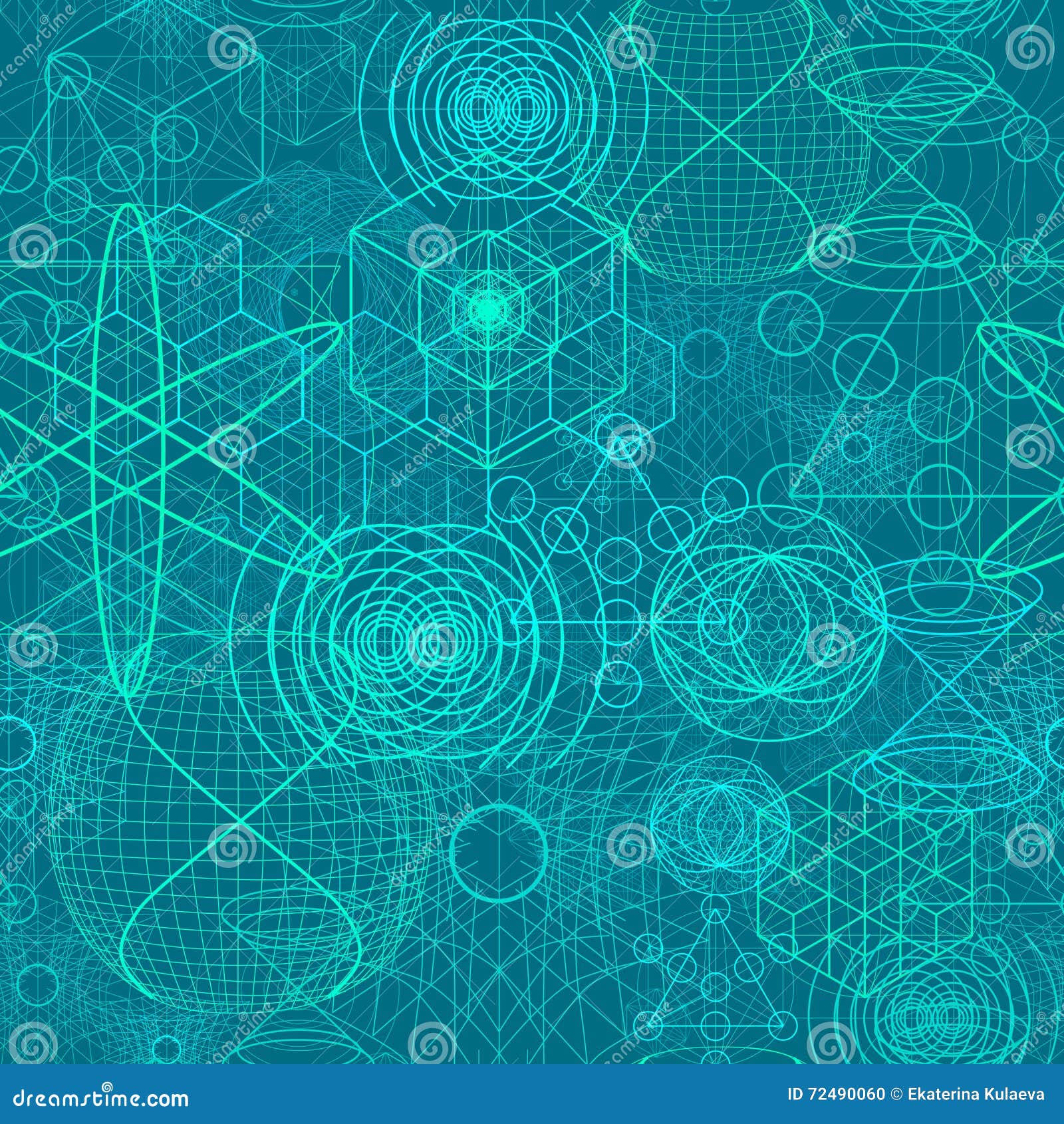Sacred Geometry Symbols and Elements Wallpaper Seamless Pattern Stock ...