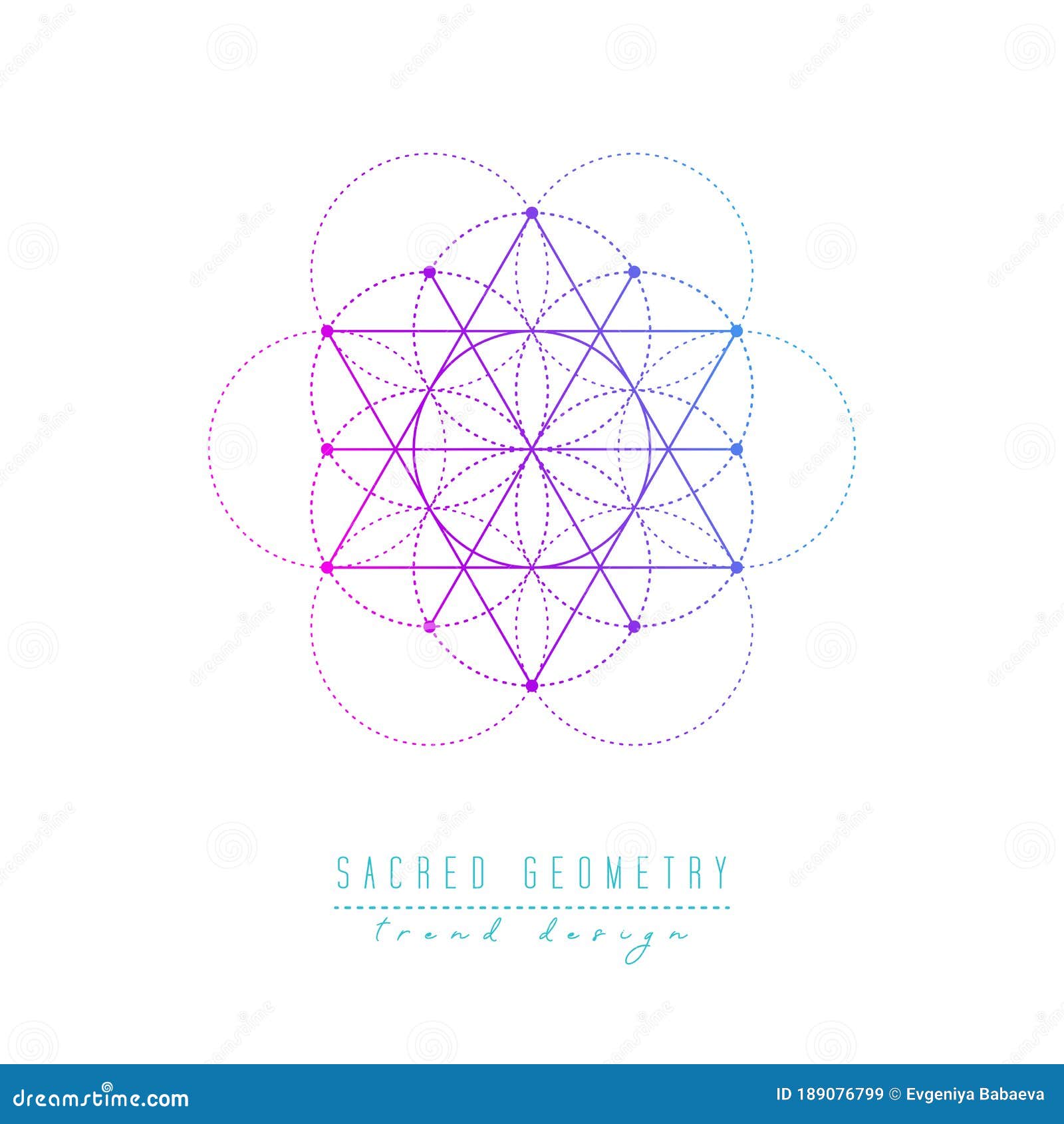 Sacred Geometry Vector Design Elements. Stock Vector - Illustration of ...