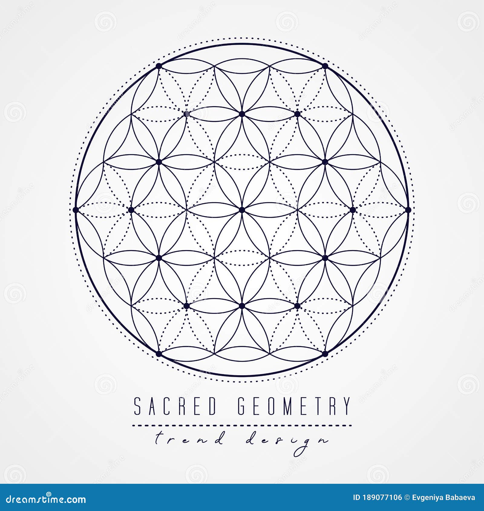 Sacred Geometry Vector Design Elements. Stock Vector - Illustration of ...