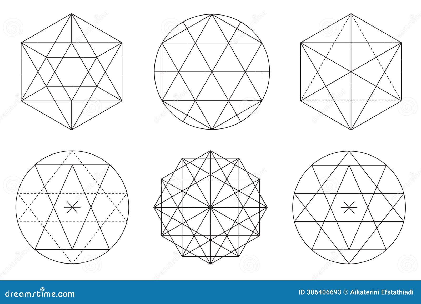 Sacred Geometry Vector Design Elements. Vector Set Stock Vector ...