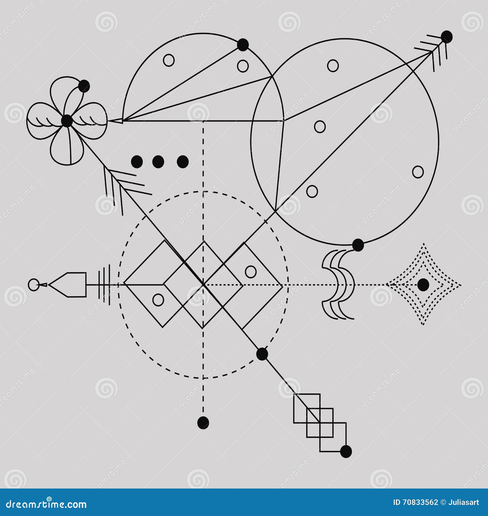 Sacred Geometry, Vector Graphic Design Elements. Stock Vector ...