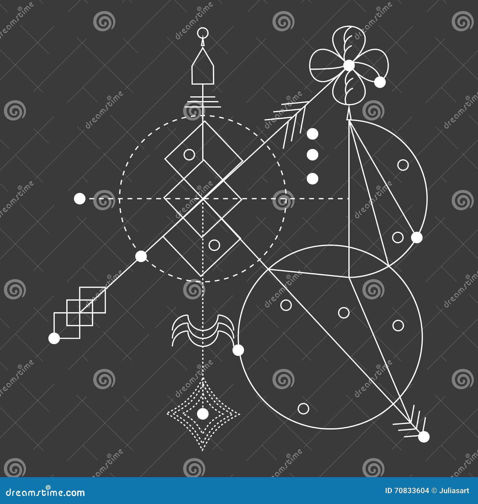 Sacred Geometry, Vector Graphic Design Elements. Stock Vector ...