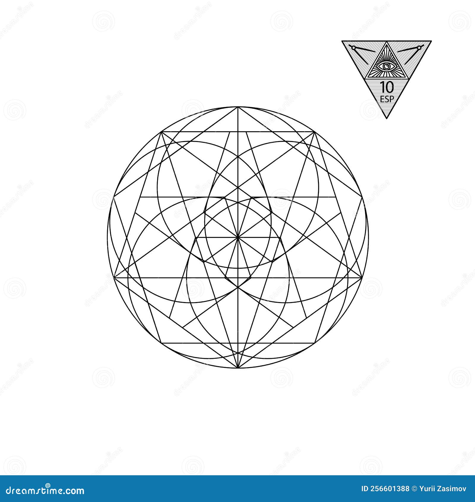 Sacred Geometry. Vector Illustration Isolated on White. Sacred Geometry ...