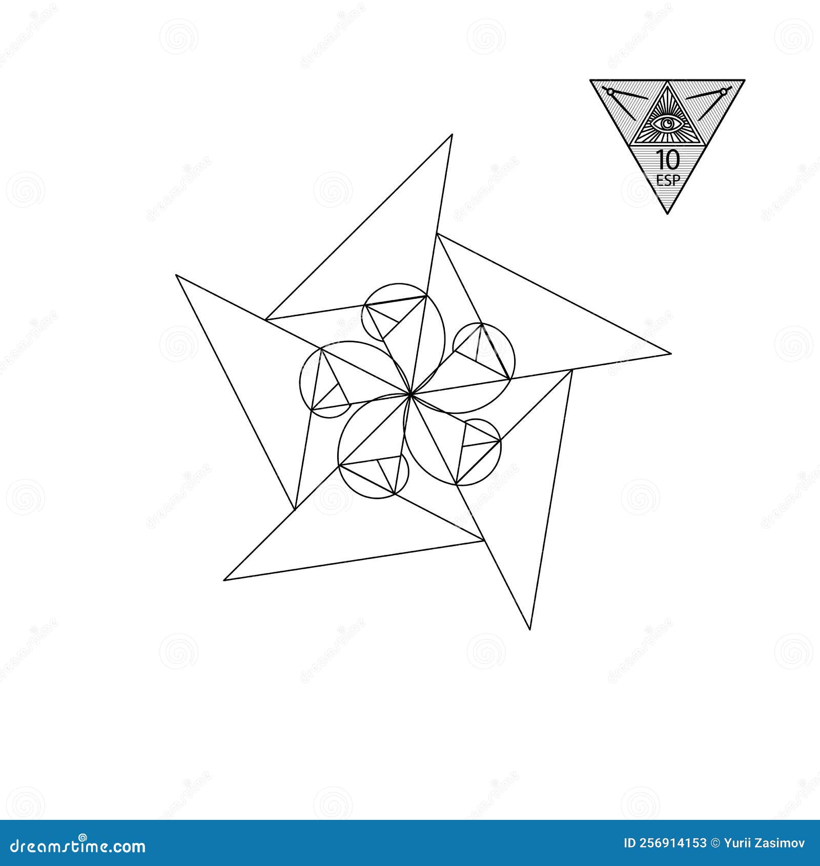 Sacred Geometry. Vector Illustration Isolated on White. Sacred Geometry ...