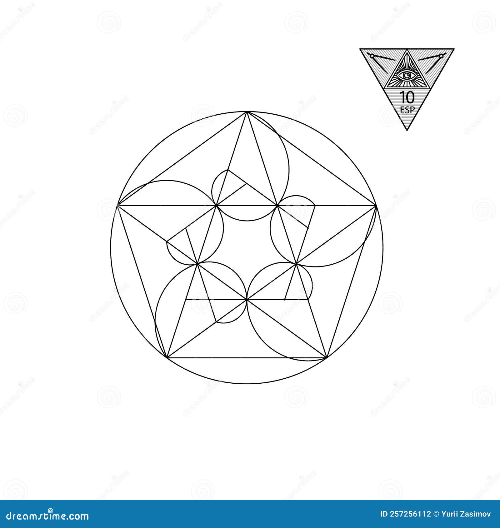 Sacred Geometry. Vector Illustration Isolated on White. Sacred Geometry ...