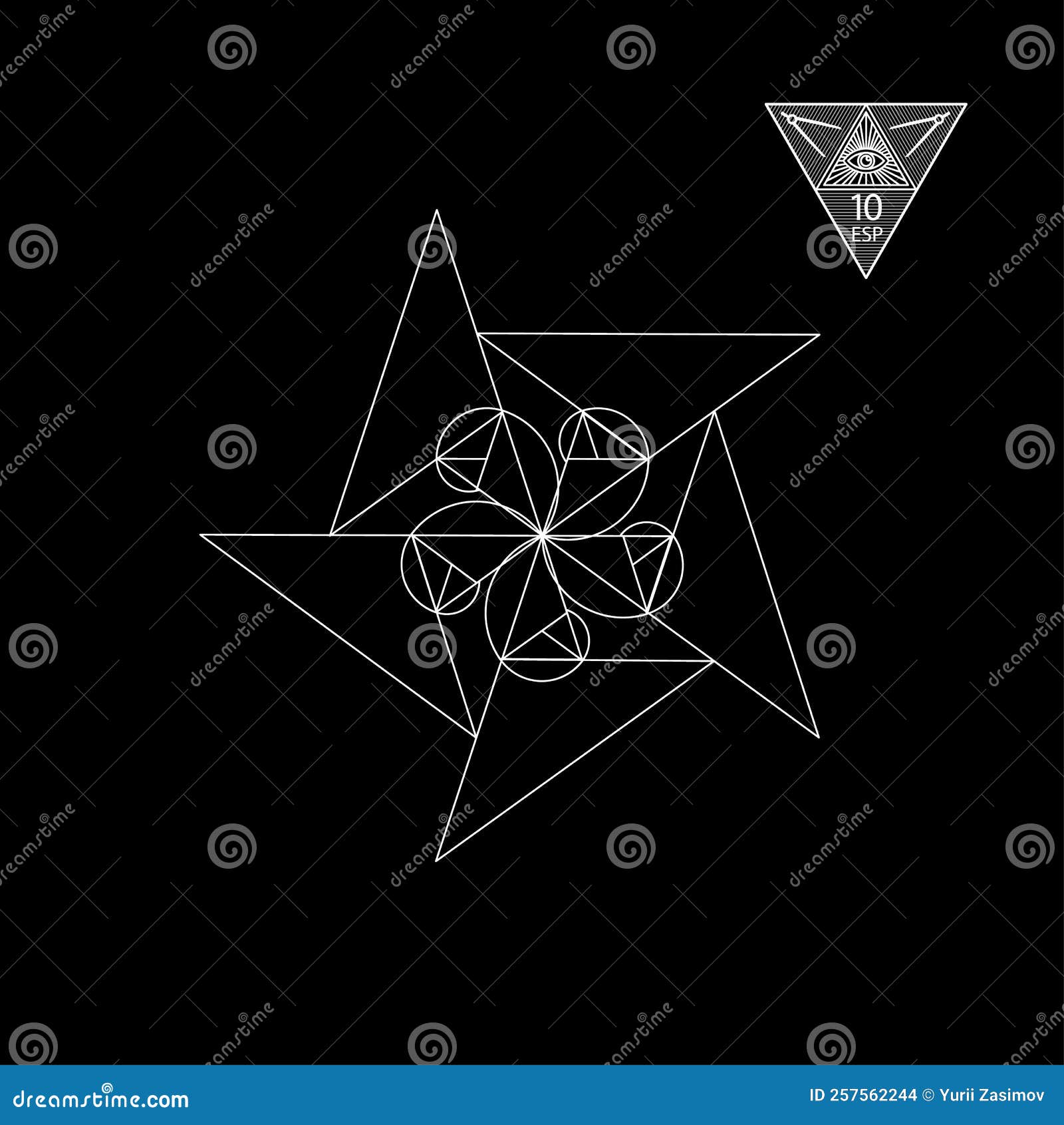 Sacred Geometry. Vector Illustration Isolated on White. Sacred Geometry ...