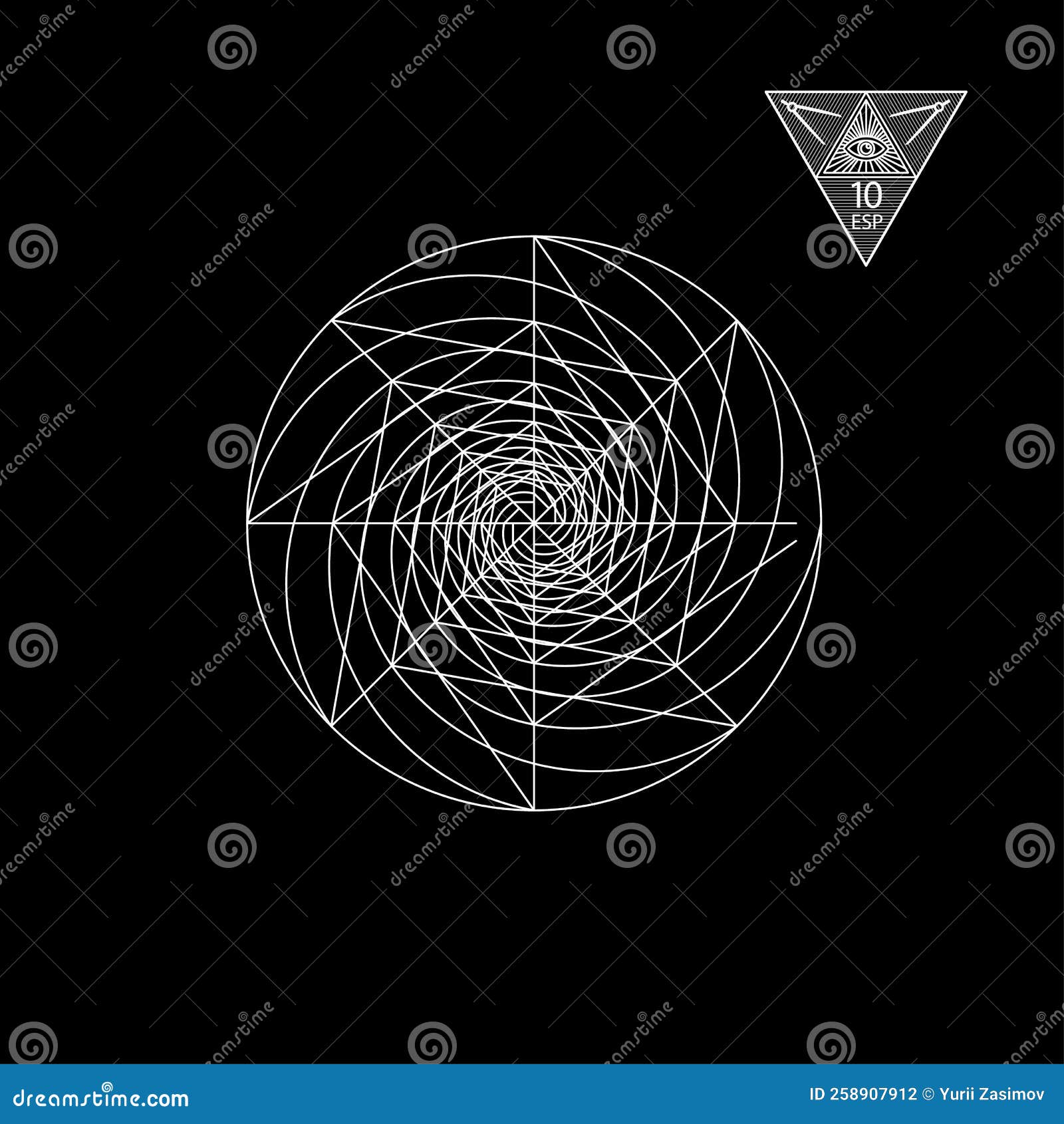Sacred Geometry. Vector Illustration Isolated on White. Sacred Geometry ...
