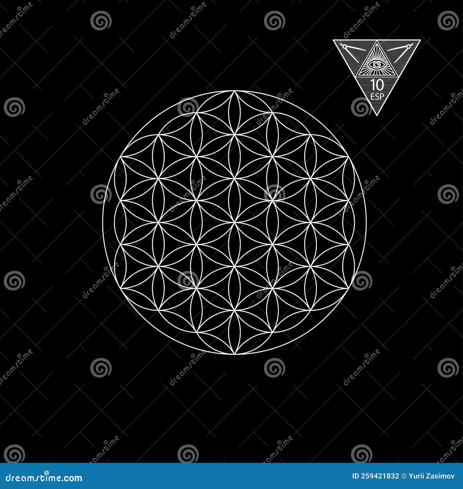 Sacred Geometry. Vector Illustration Isolated on White. Sacred Geometry ...