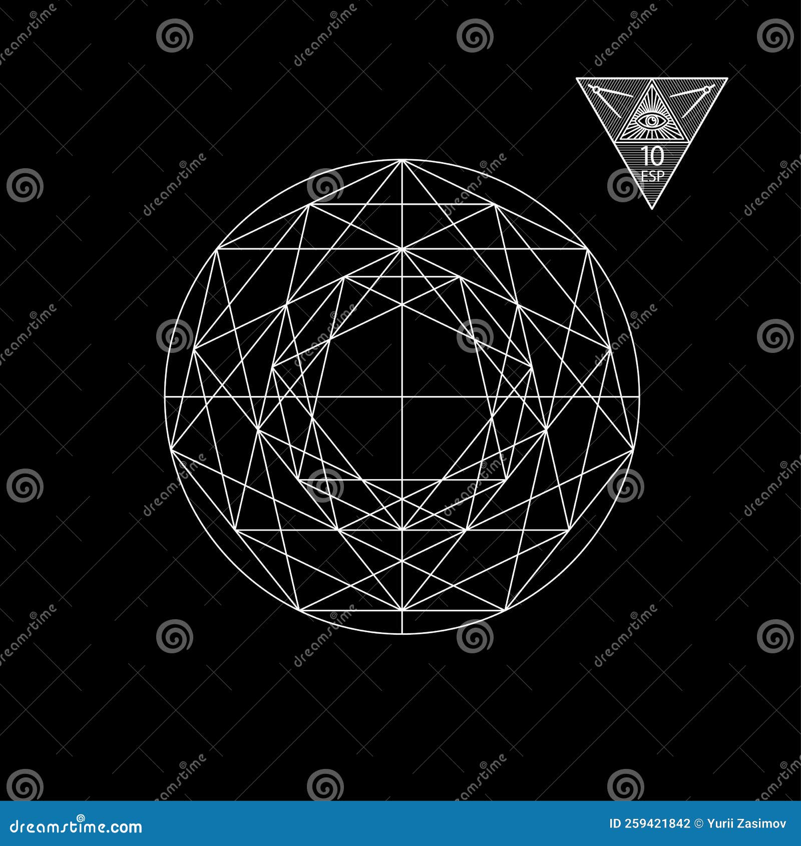 Sacred Geometry. Vector Illustration Isolated on White. Sacred Geometry ...