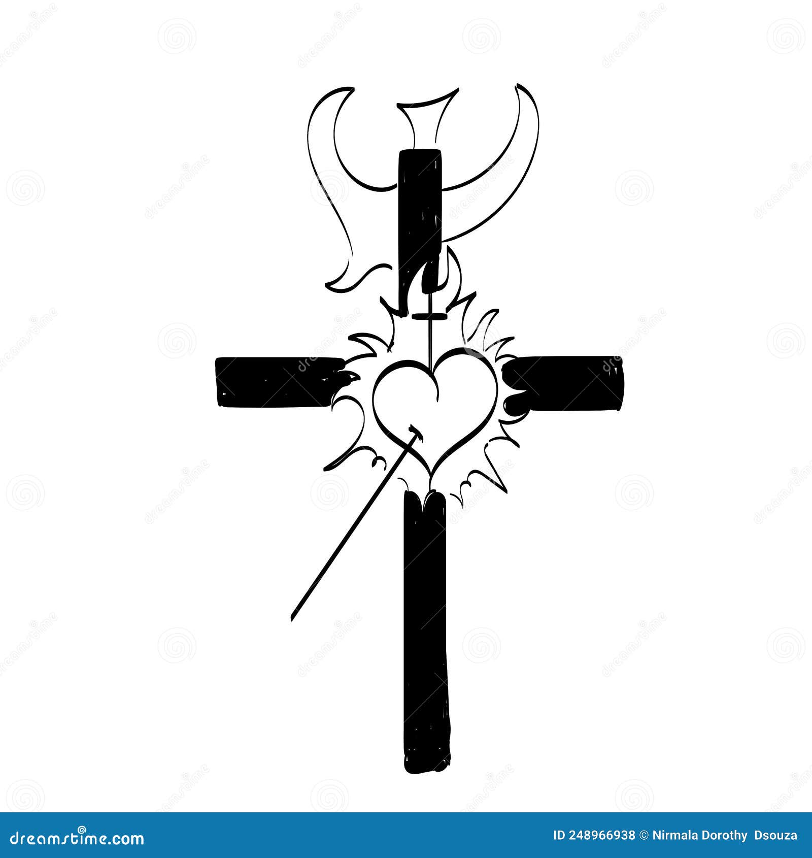 Sacred Heart Jesus Vector Illustration Drawing Stock Vector ... Sacred Heart Jesus Vector Illustration Drawing Stock Vector ...