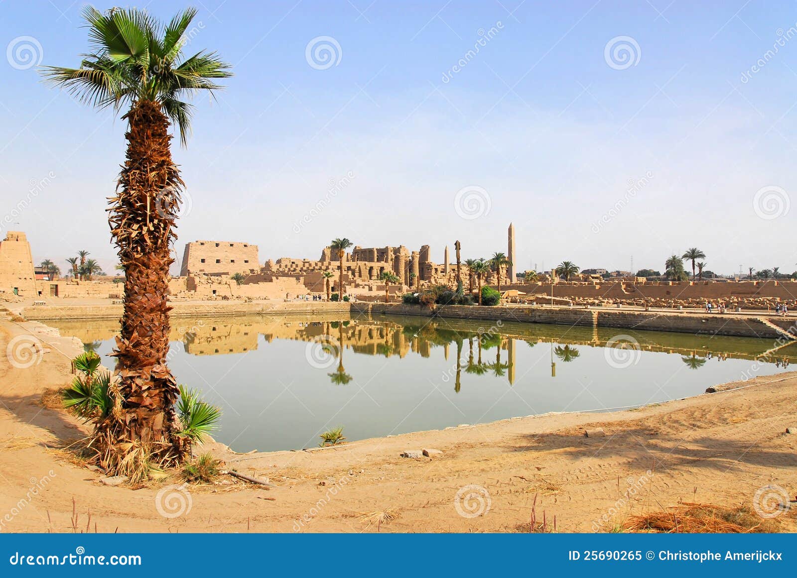 Sacred Lake in Karnak stock image. Image of antiquity - 25690265