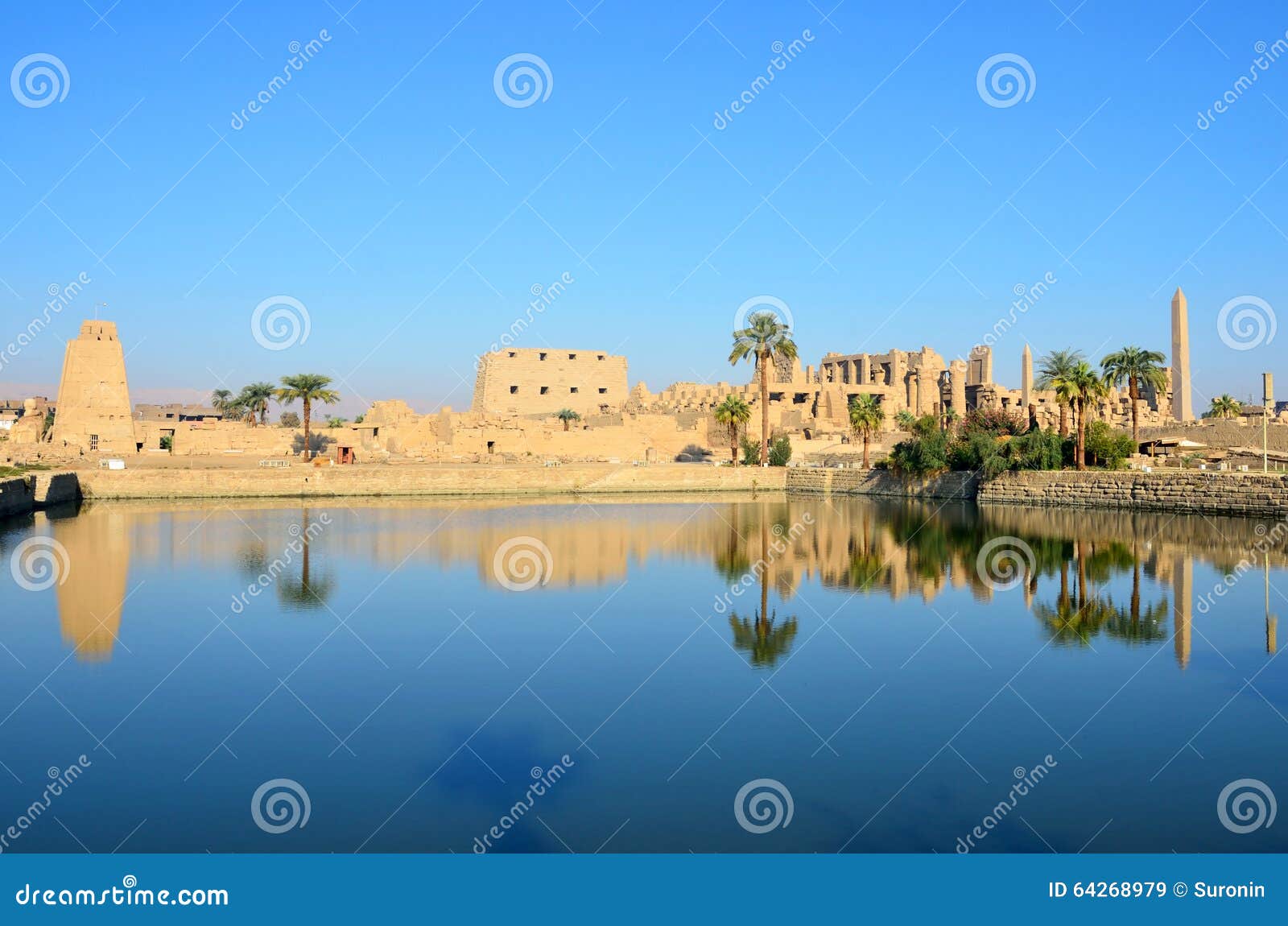 Sacred lake stock image. Image of temple, hypostyle, great - 64268979