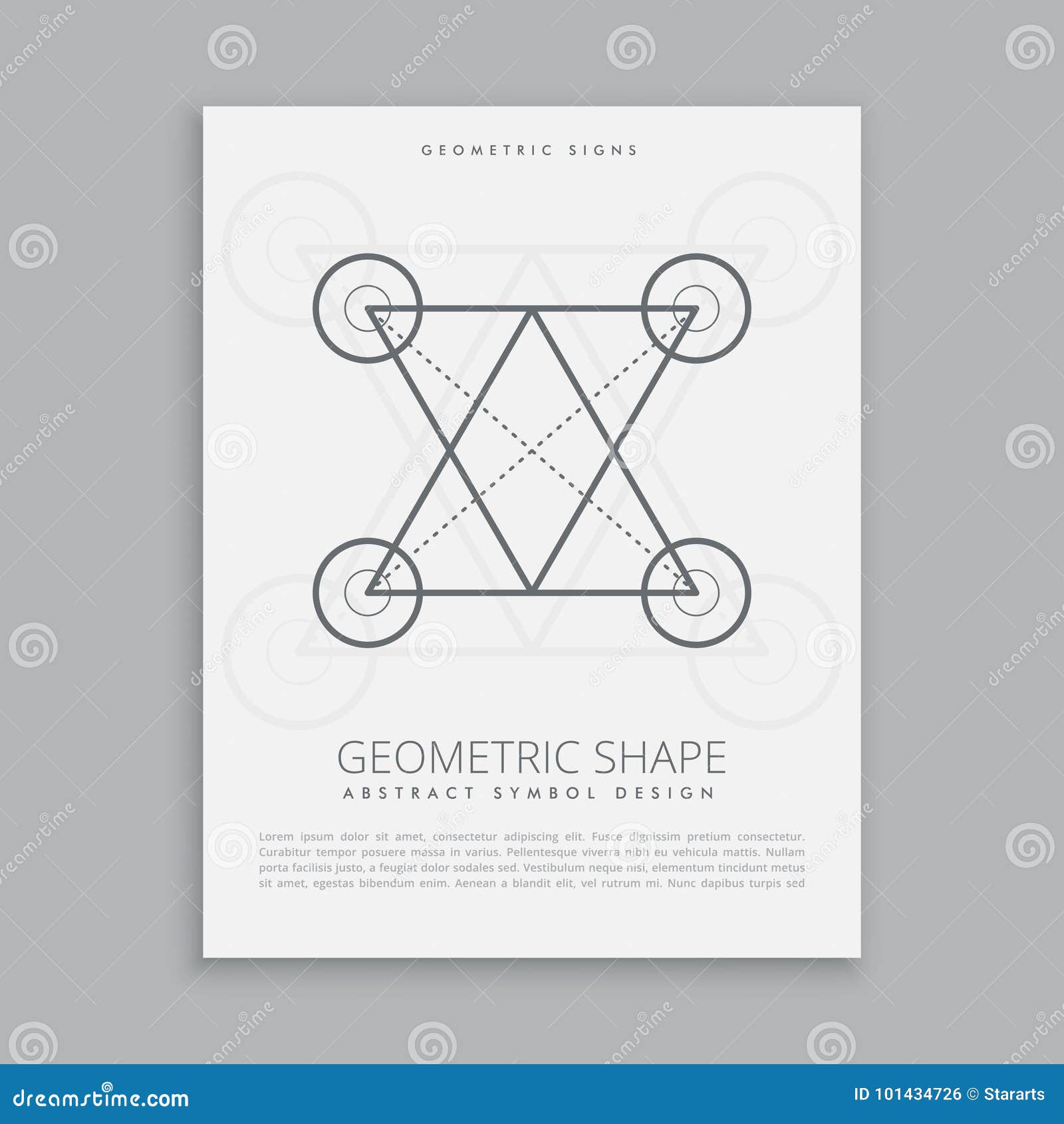 Sacred Line Geometric Symbol With Eye And Moon Phases, Gold Figure On ...