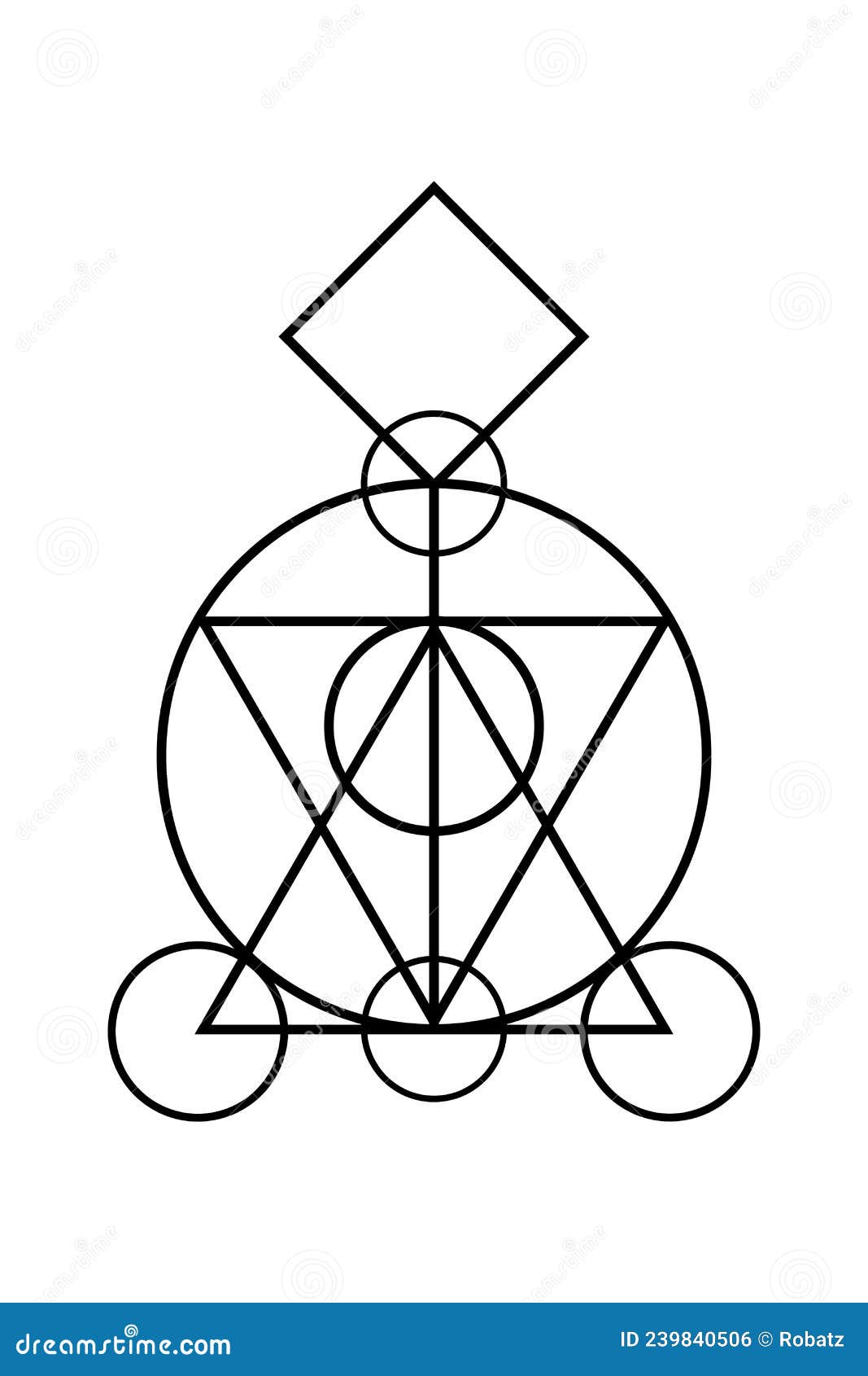 Sacred Magic Geometry , Occult Symbol , Alchemical Symbol Showing the ...