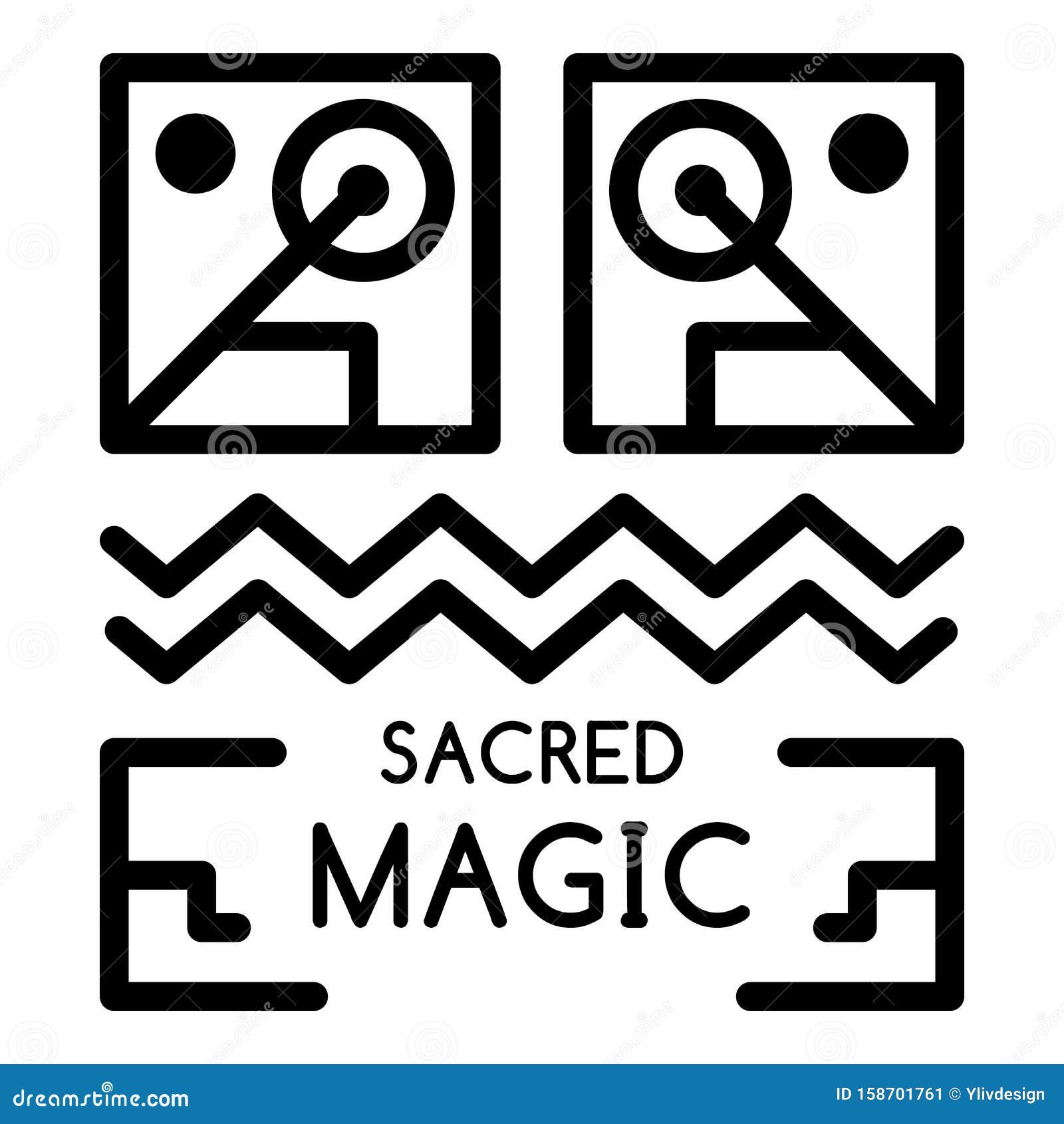 Sacred Magic Geometry , Occult Symbol , Potter Symbol Amulet , Vector ...