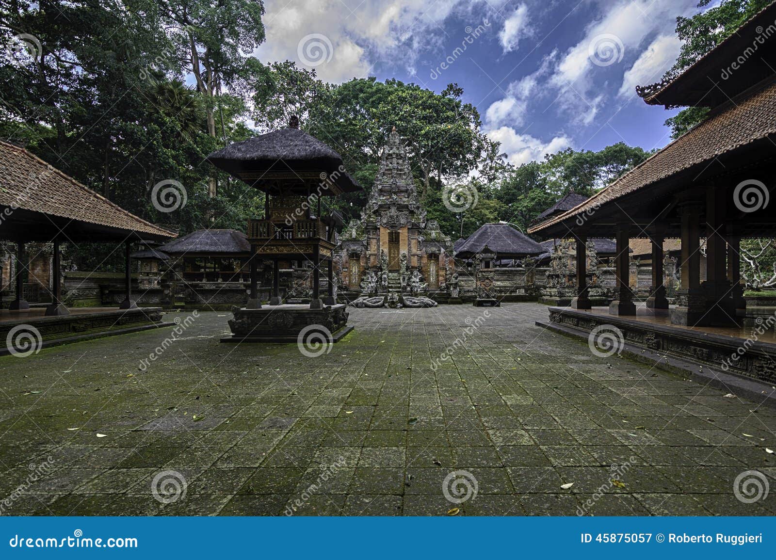 Sacred Monkey Forest Temple in Ubud - Bali - Indonesia Stock Image ...