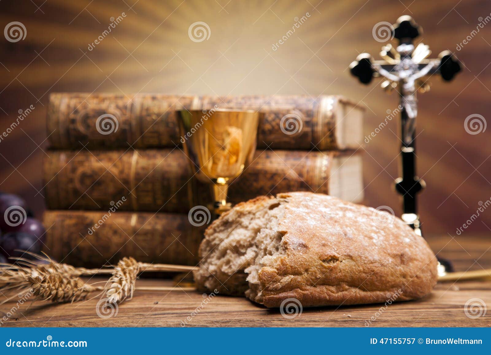 Sacred Objects stock image. Image of wine, bread, prayer - 47155757