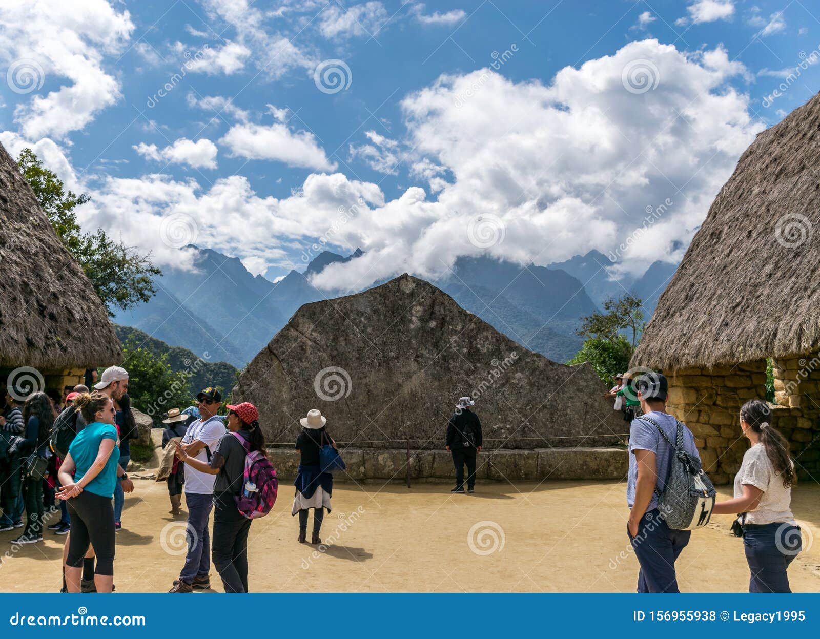 Sacred Rock at the Inca Site of Machu Picchu in Peru. Editorial Stock ...