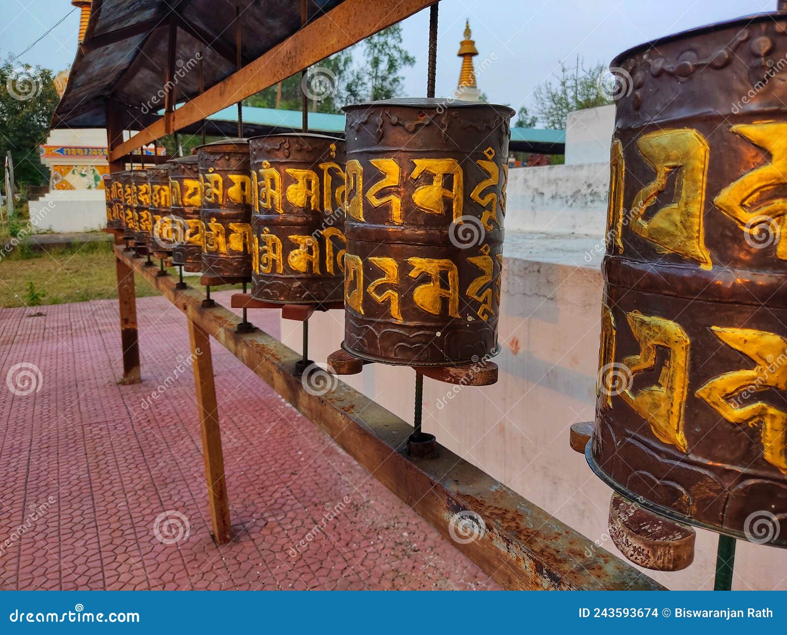 Sacred Rolling Bell in Buddhist Temple Stock Photo - Image of bell ...