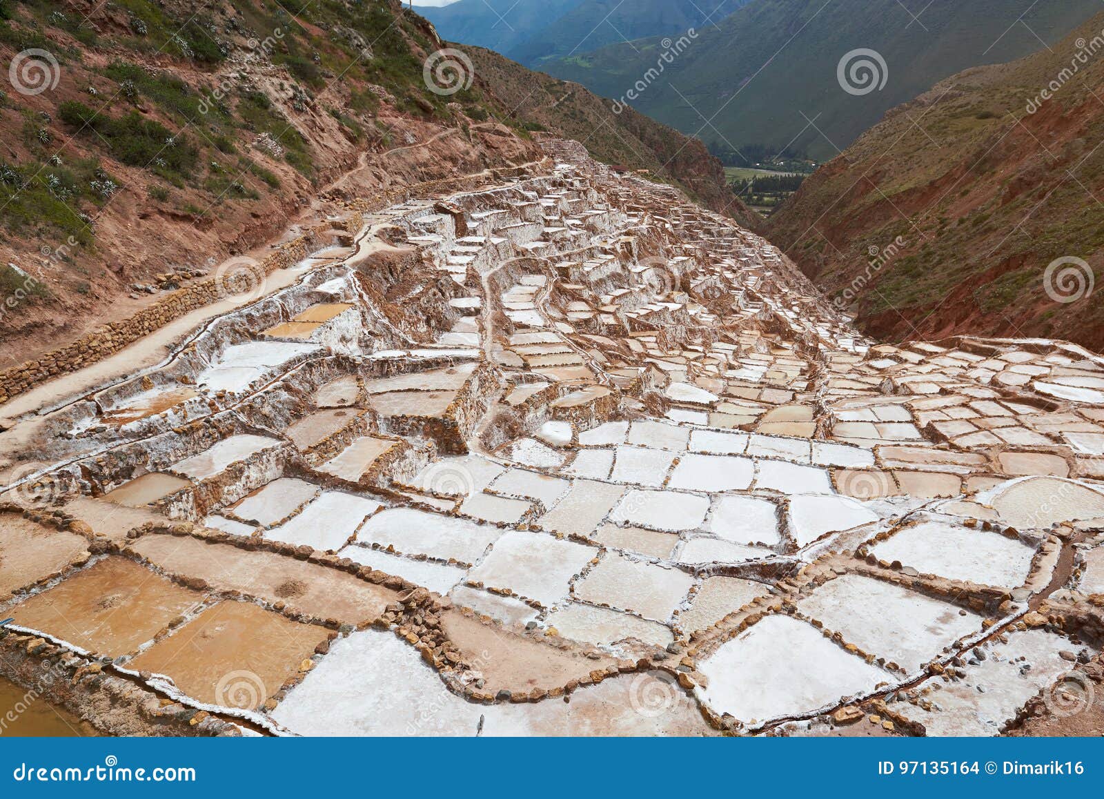Sacred salt valley in Peru stock photo. Image of sacred - 97135164