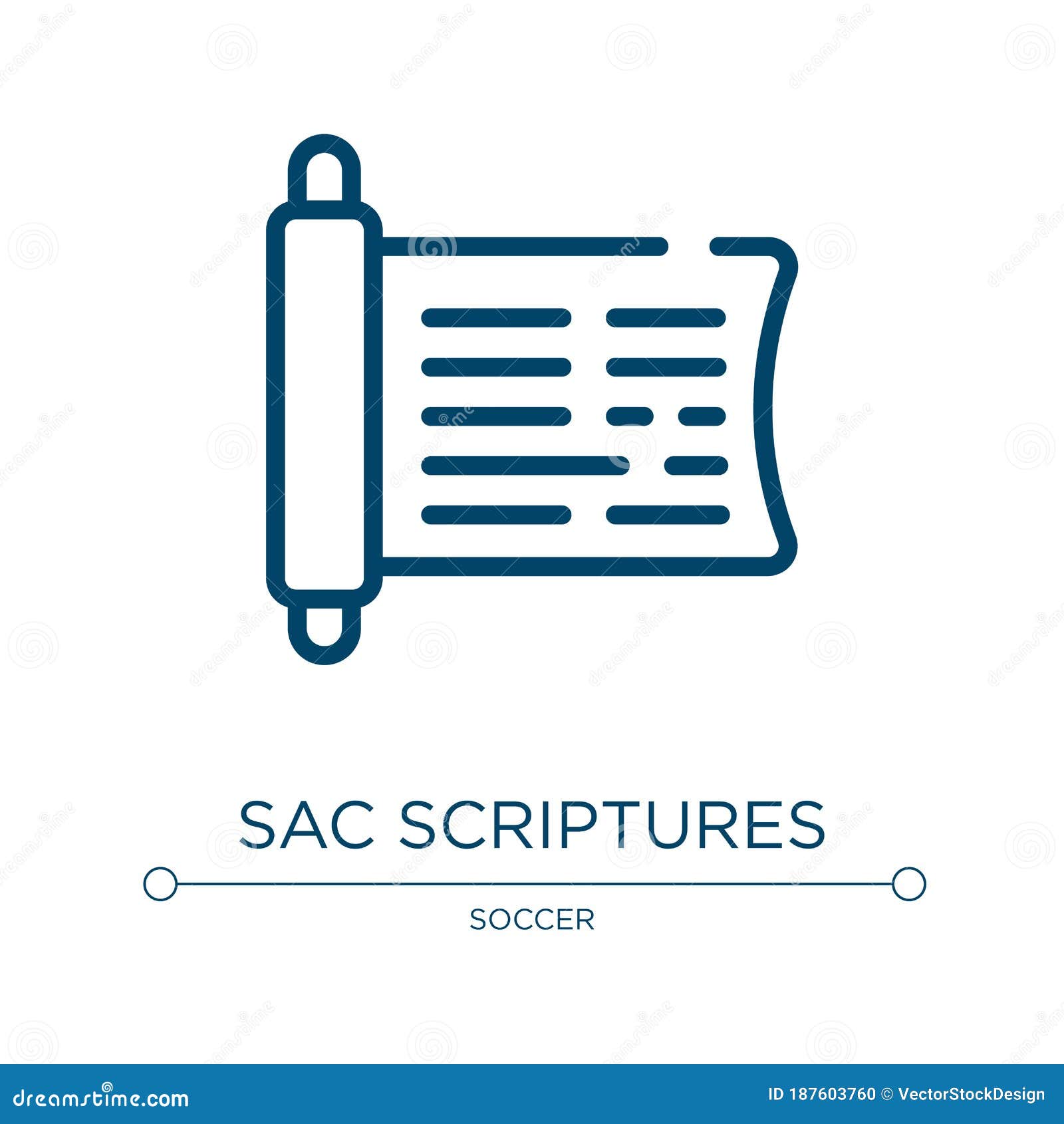 Sacred Scriptures Icon. Linear Vector Illustration from Martial Arts ...