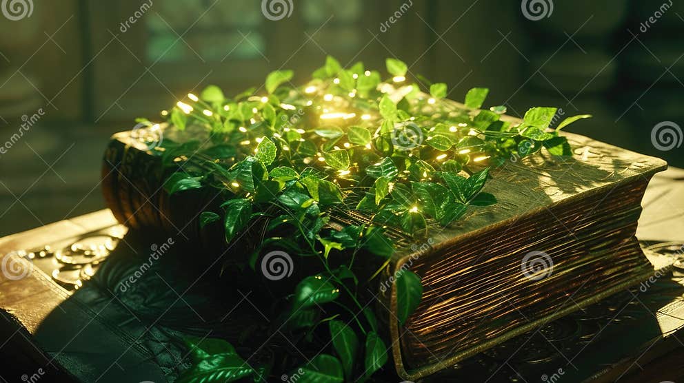 Sacred Scriptures: Illuminated Book of Life. Stock Illustration ...