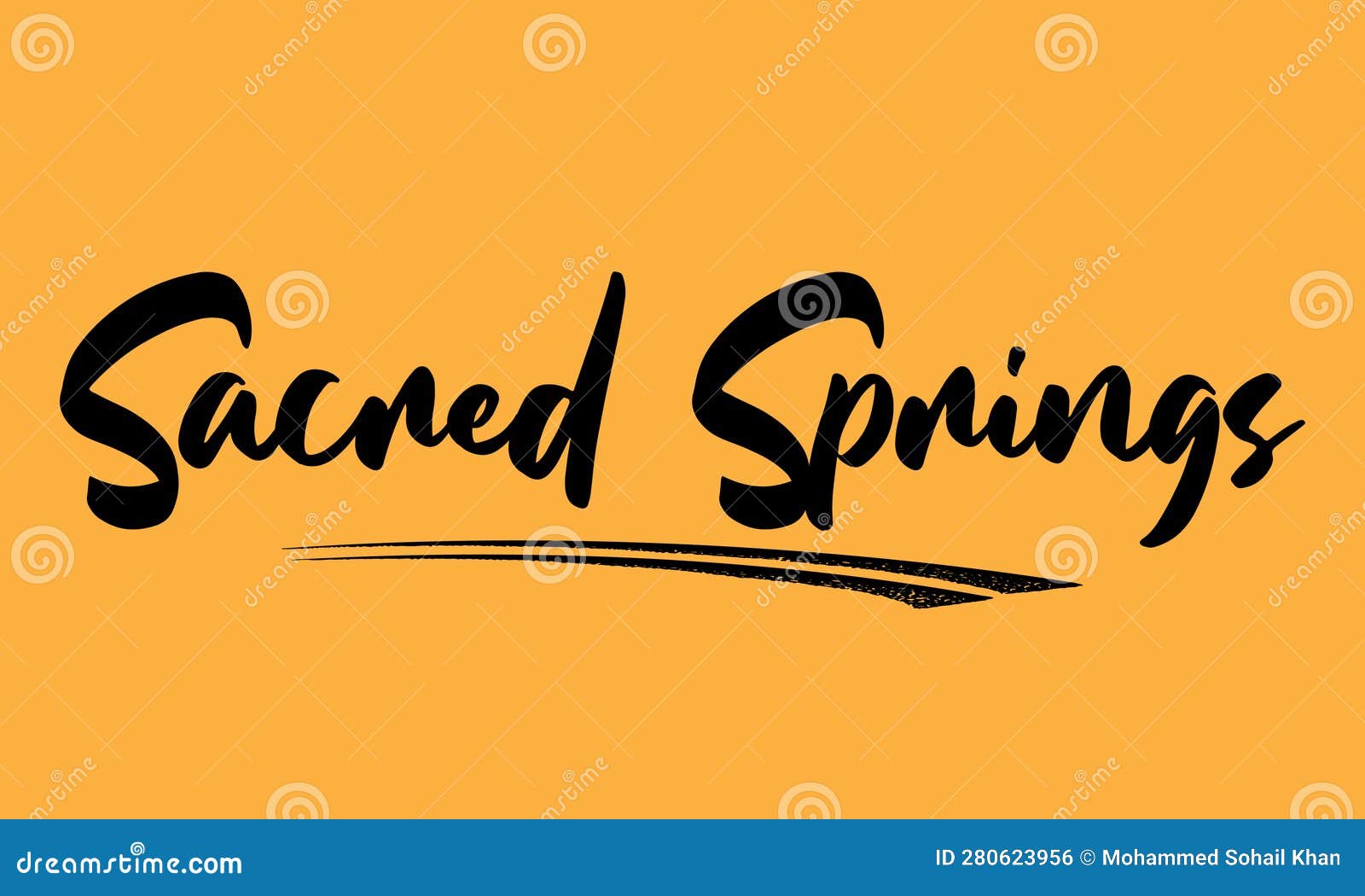 Sacred Springs Typography Lettering Text Vector Design Quote Stock ...