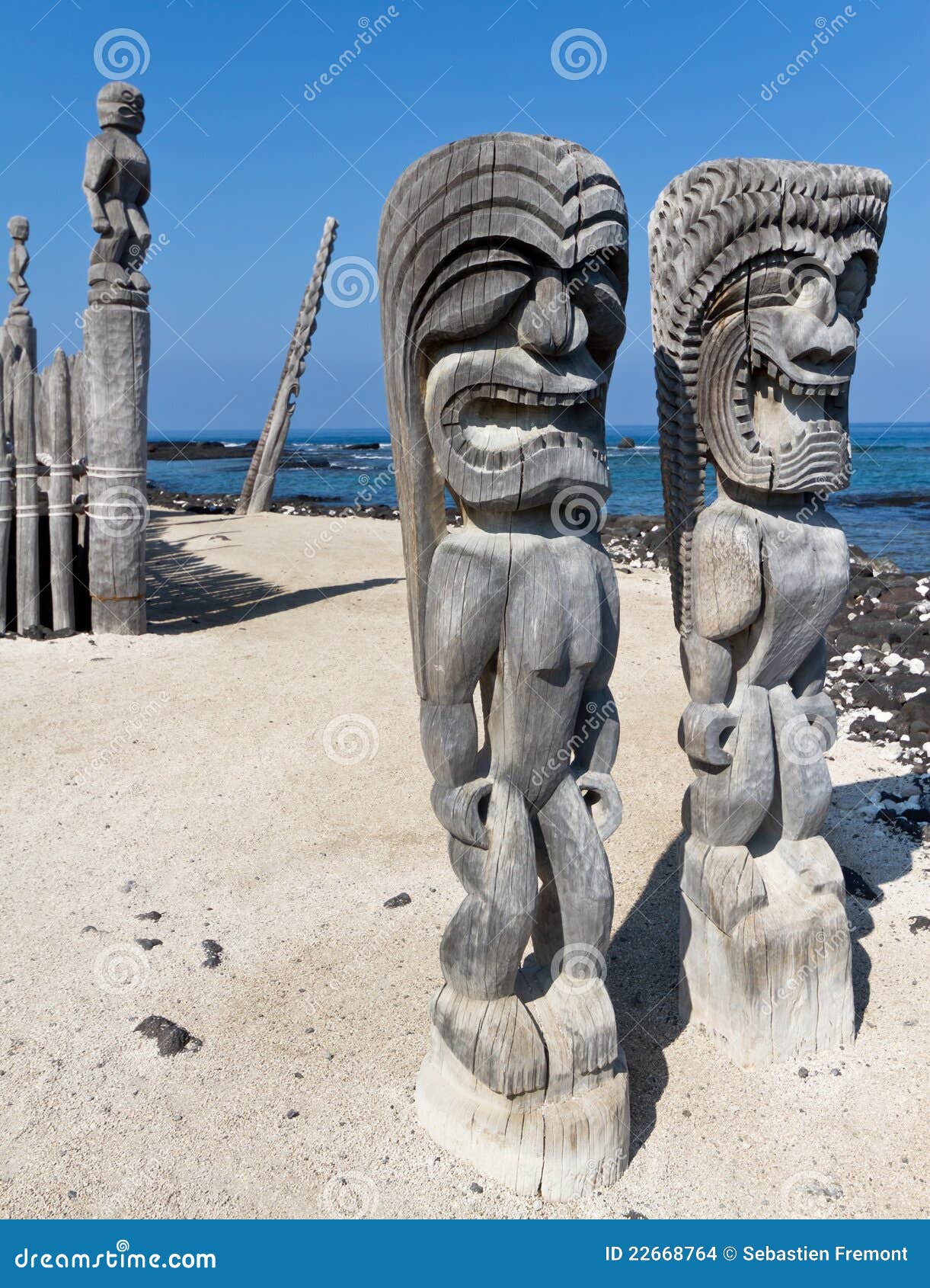 Sacred Statues stock photo. Image of park, polynesian - 22668764