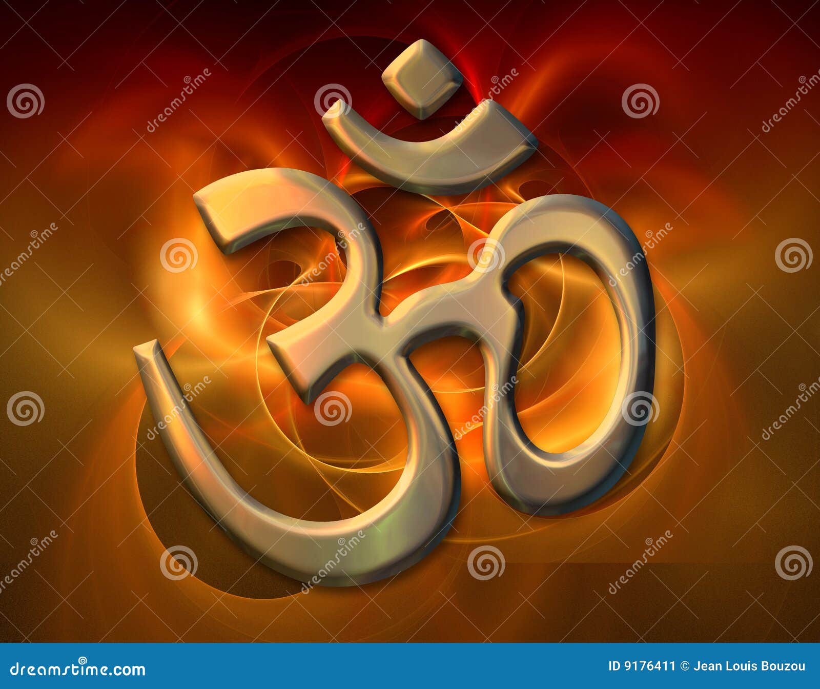 Sacred syllable Aum stock illustration. Illustration of syllable - 9176411