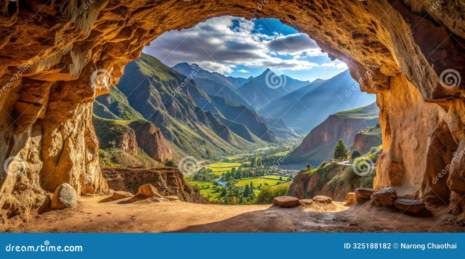 The Sacred Valley Inside the Cave AI-Generated Content Stock ...