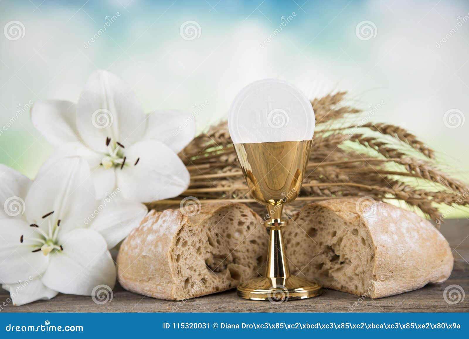Sacrement De Communion, Symbole D'eucharistie Image stock - Image du ...