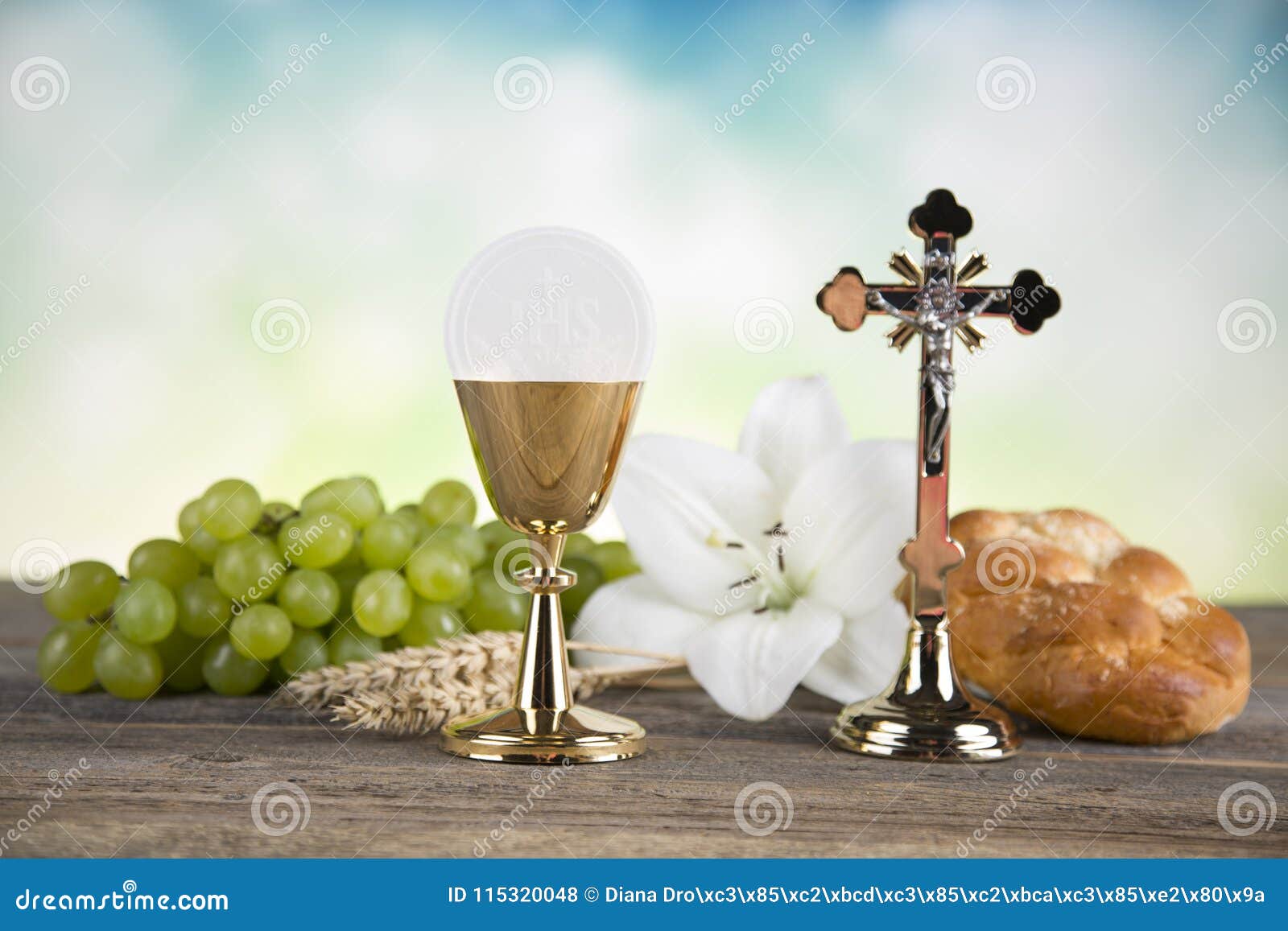 Sacrement De Communion, Symbole D'eucharistie Photo stock - Image du ...