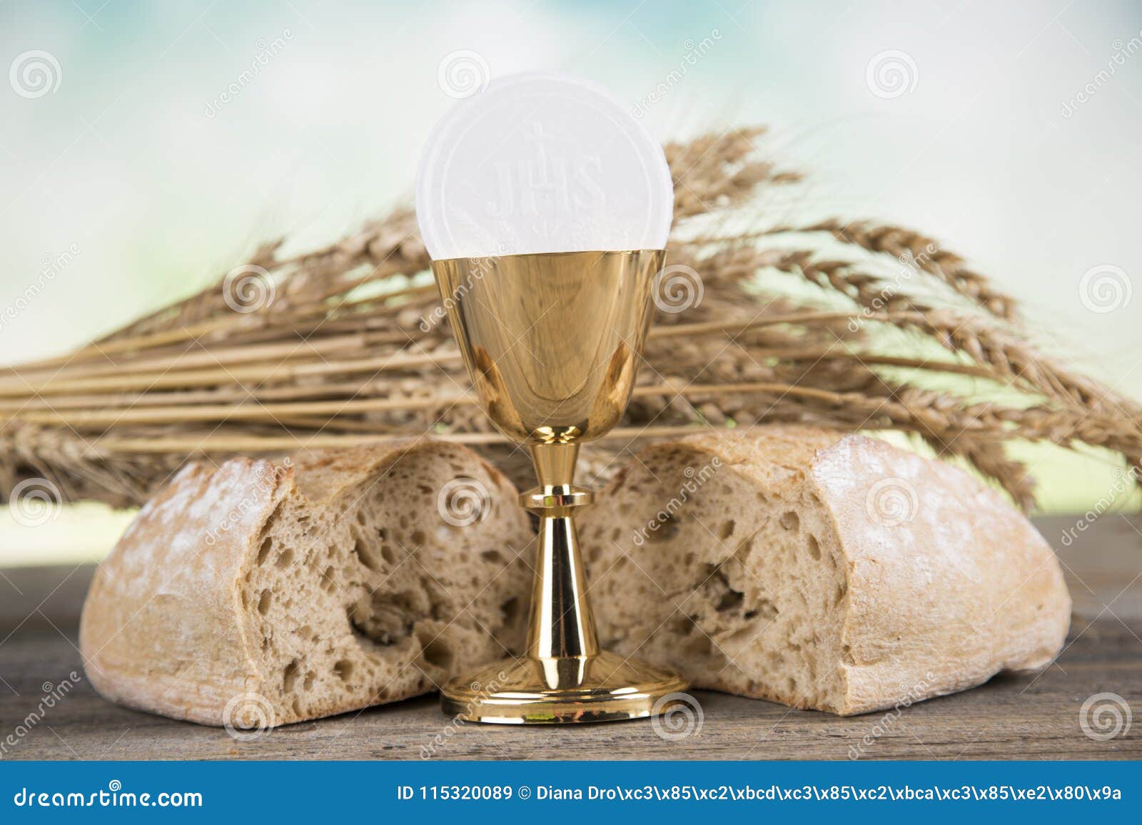 Sacrement De Communion, Symbole D'eucharistie Image stock - Image du ...
